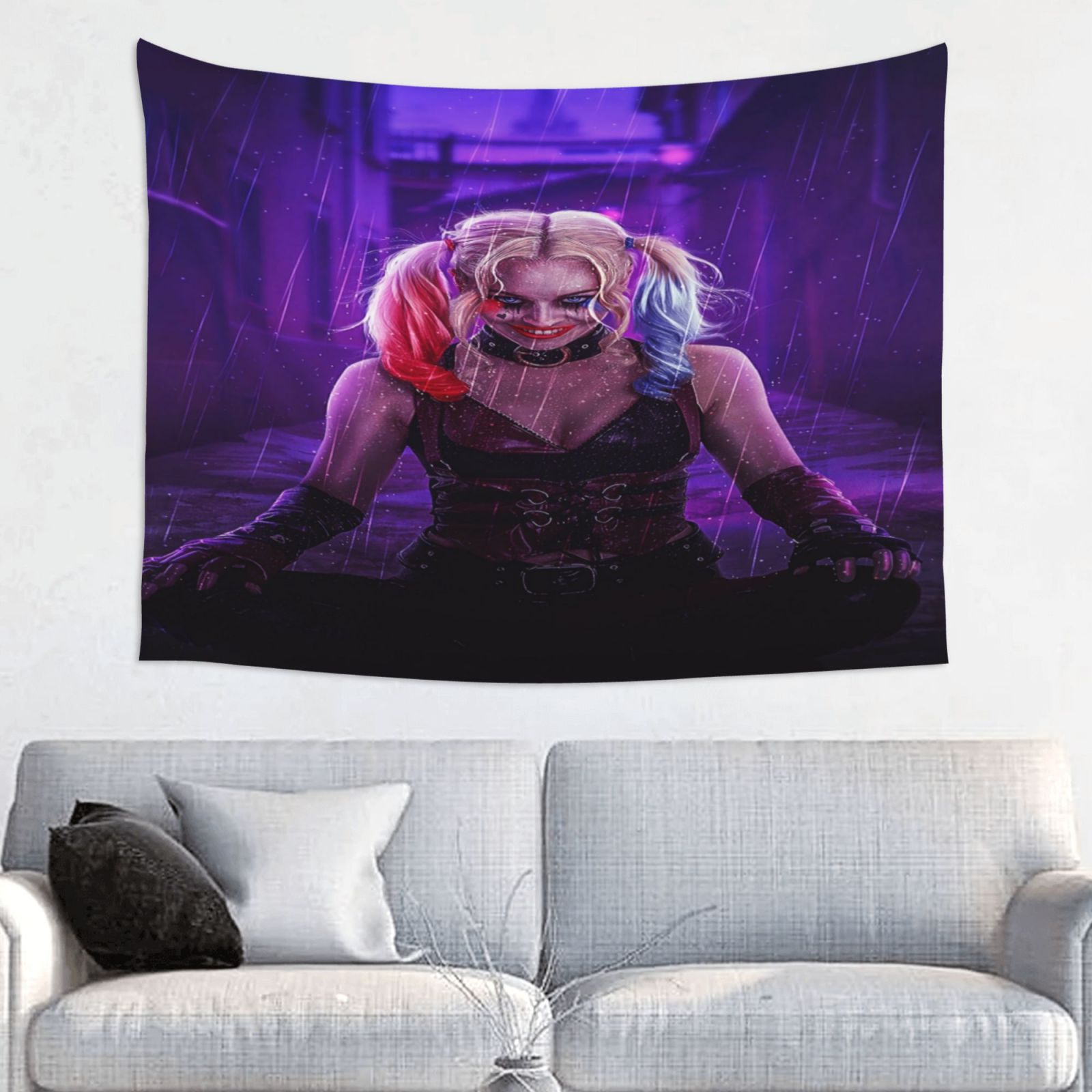 Harley Qu-in Tapestry Anime Poster Large Background Wall Art Bedroom ...