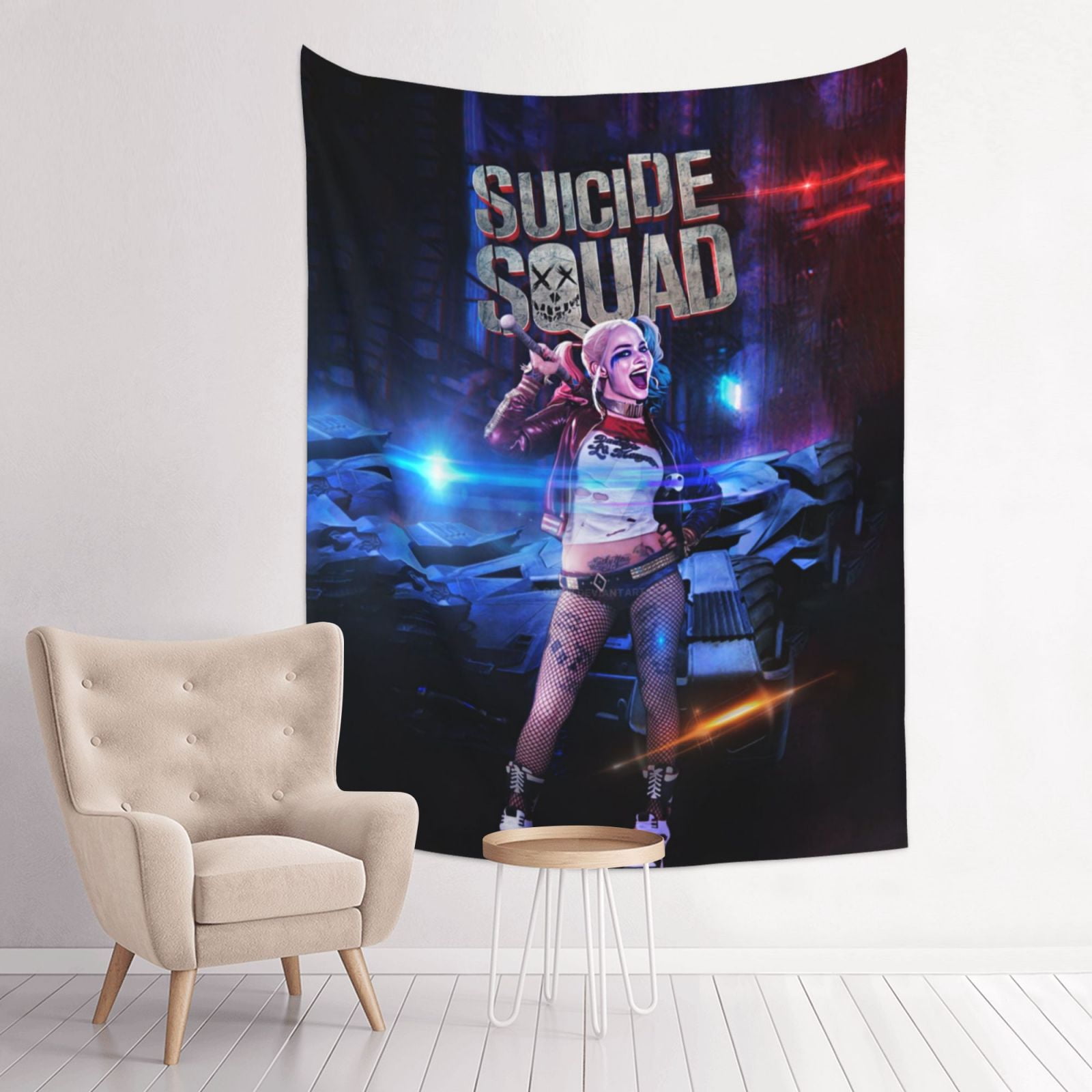 Harley Qu-in Tapestry Anime Poster Large Background Wall Art Bedroom ...