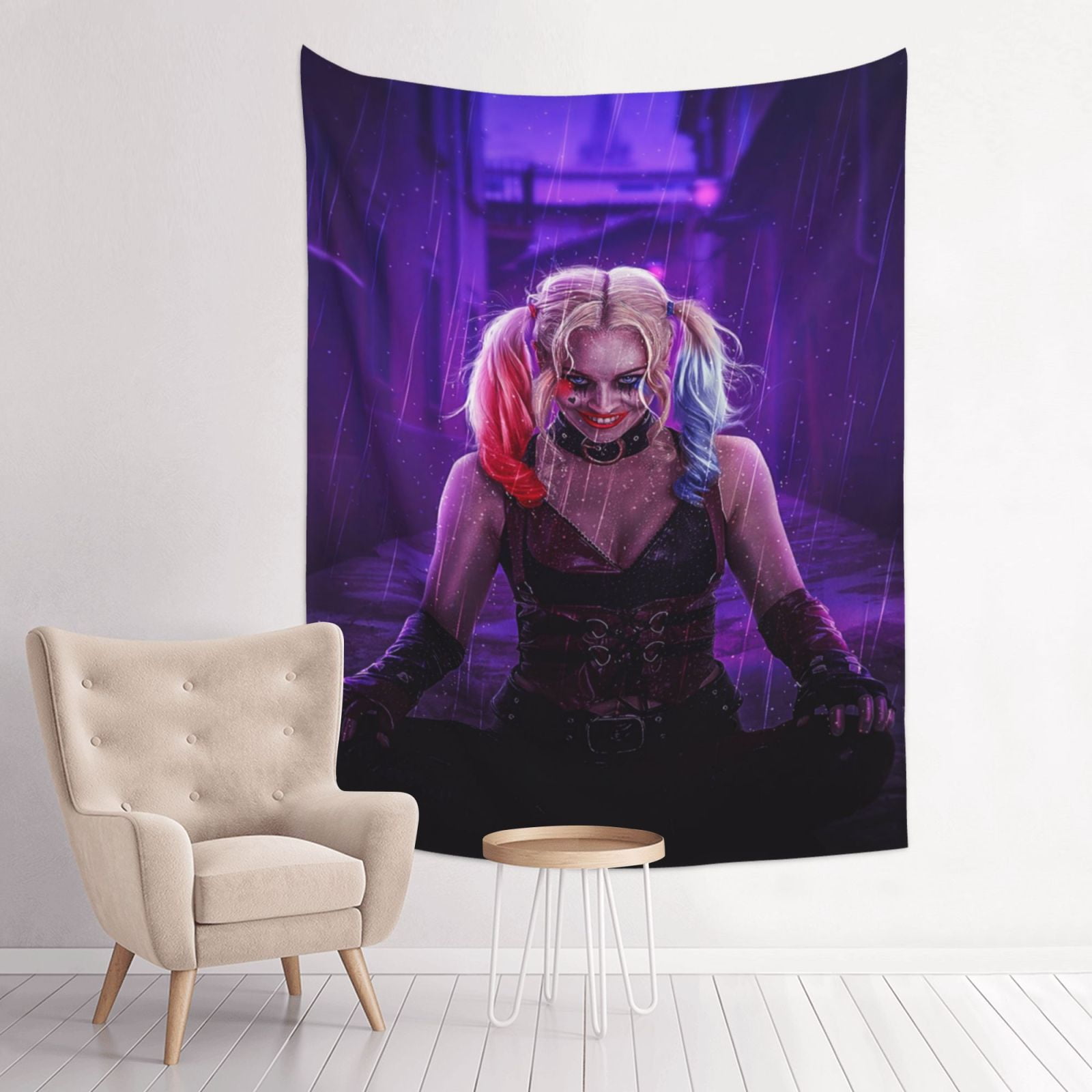 Harley Qu-in Tapestry Anime Poster Large Background Wall Art Bedroom ...