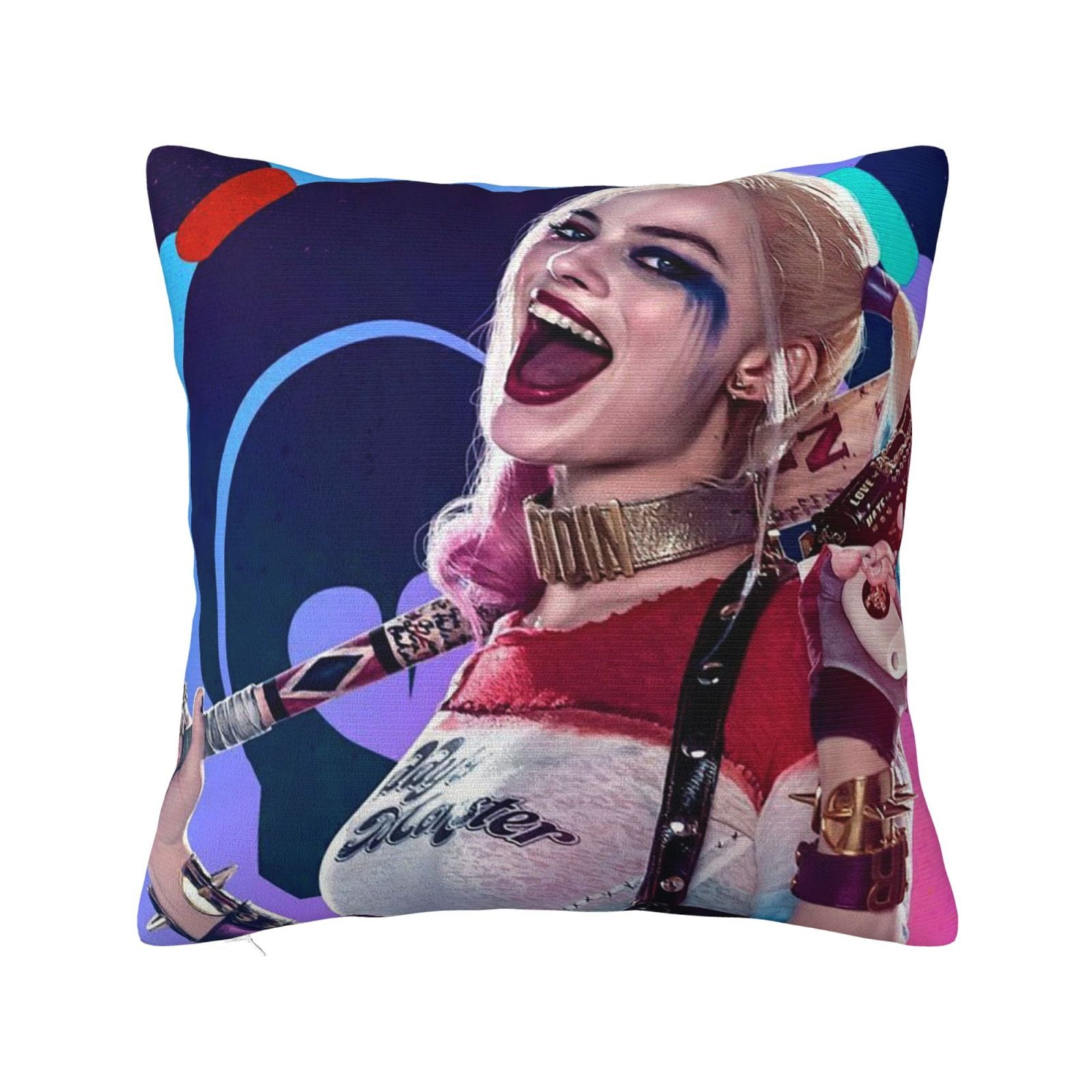Harley Quinn Throw Pillow Covers 26"X26" Pillow Case Cushion Pillow ...