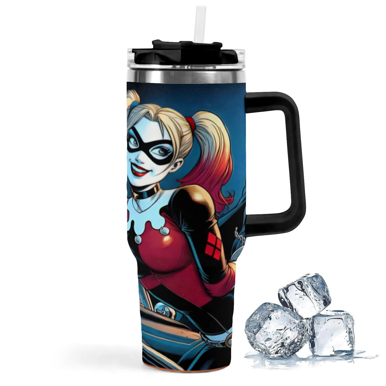 Harley Quinn car cup has an iconic print, is durable with insulation ...