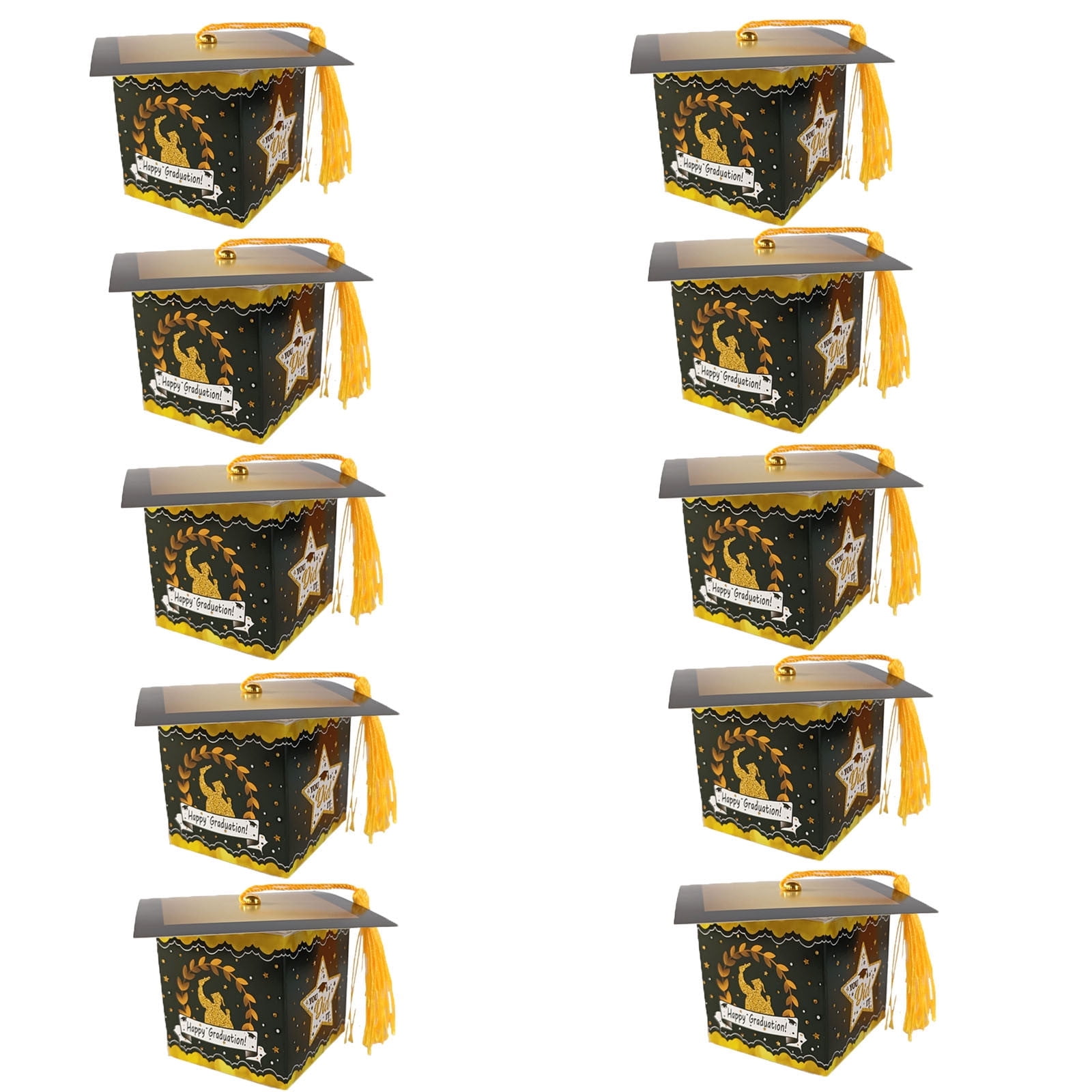 Harlier 10 Pcs Graduation Cap Gift Box, Graduation Party Favors ...