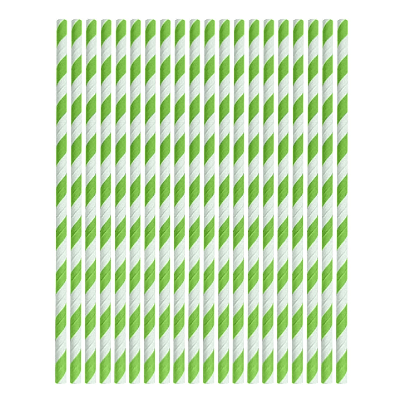 Harlier 100PCS Stripe Drinking Straws, Biodegradable Disposable Straws ...