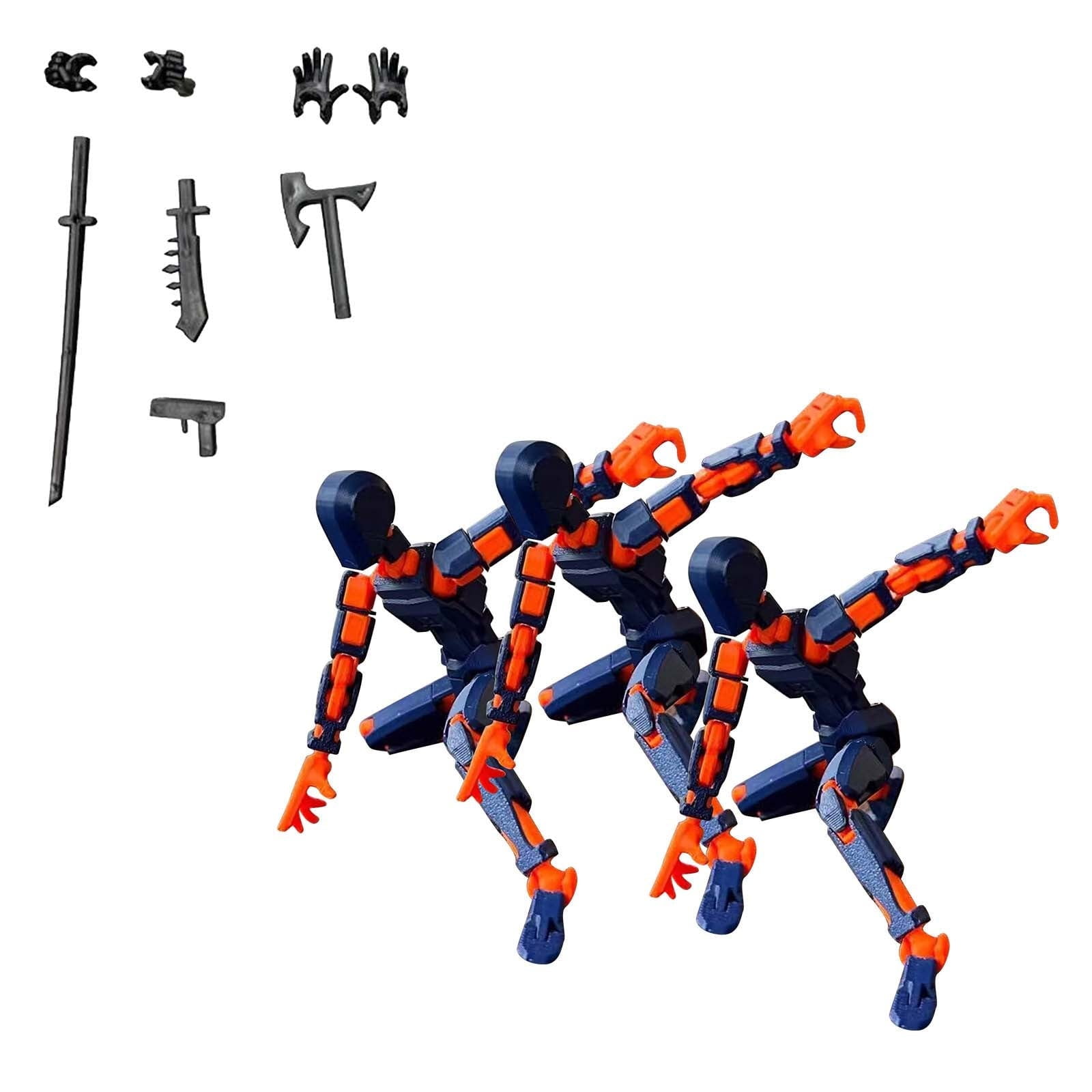 Harlier 3pcs T13 Action Figure Titan 13 Action Figure 3d Printed Multi
