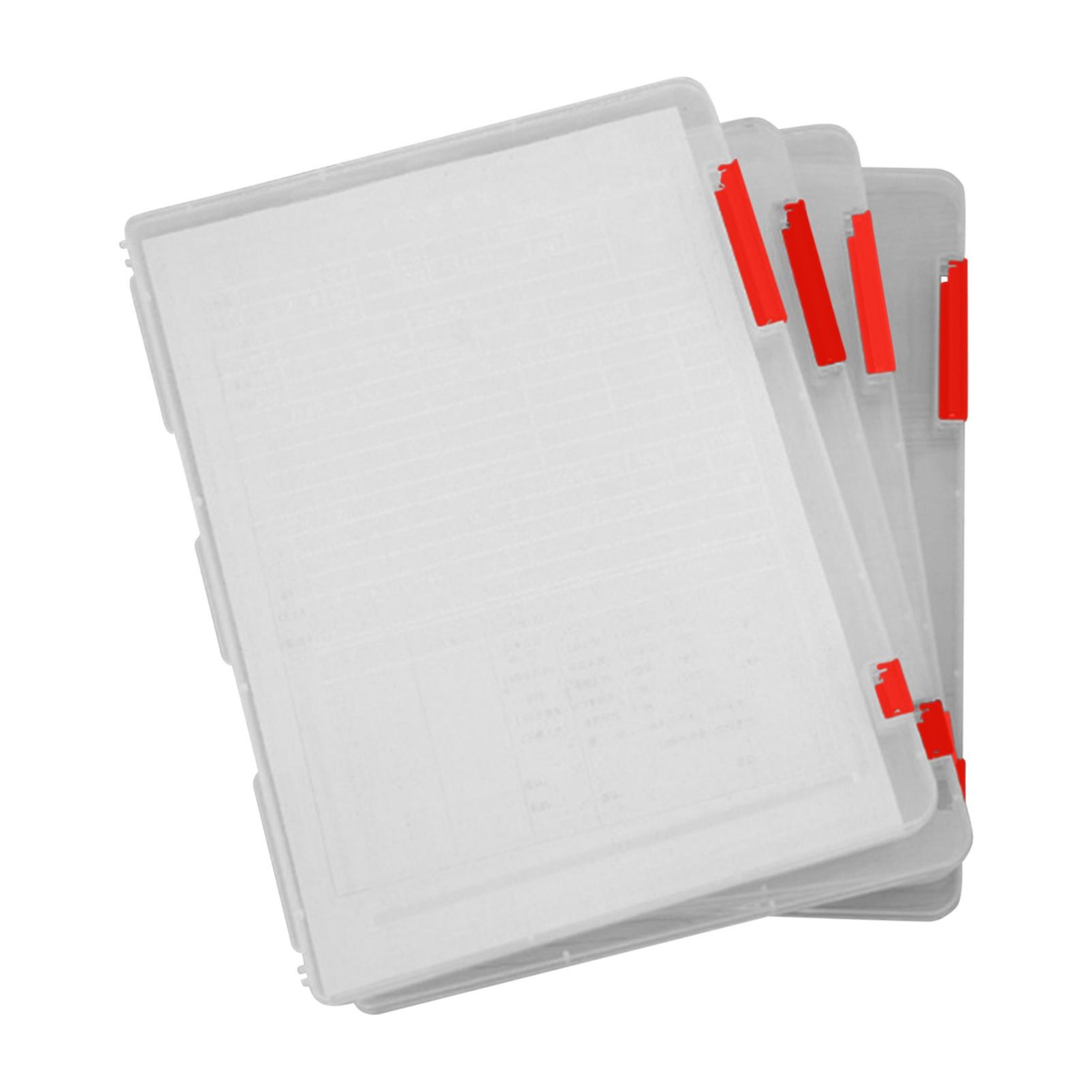 Harlier 4Pcs Clear A4 File Box, Document Plastic Storage Box, Paper ...