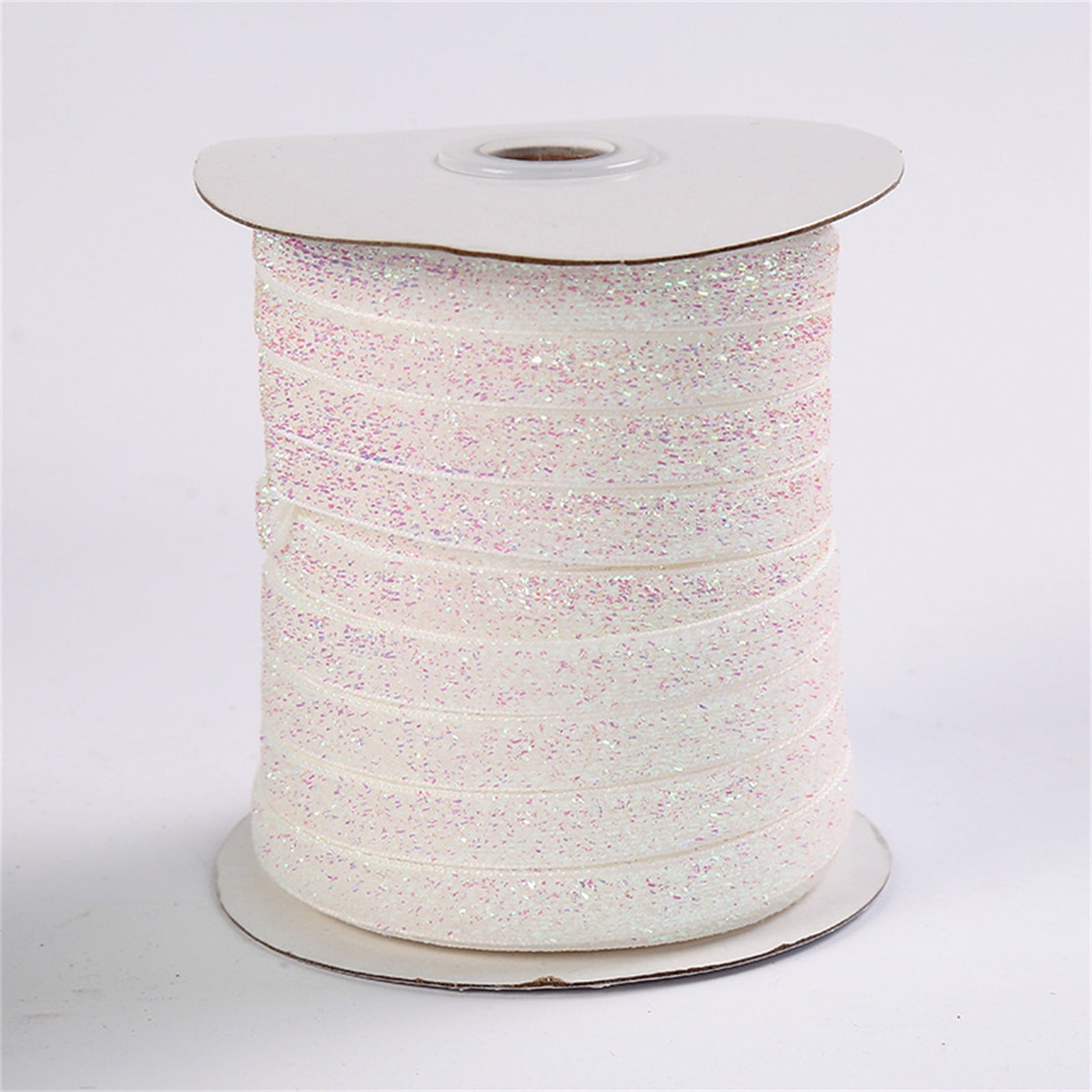 Harlier 50 Yards Metallic Glitter Ribbon, 3/8" (10mm) Medium Sparkle ...