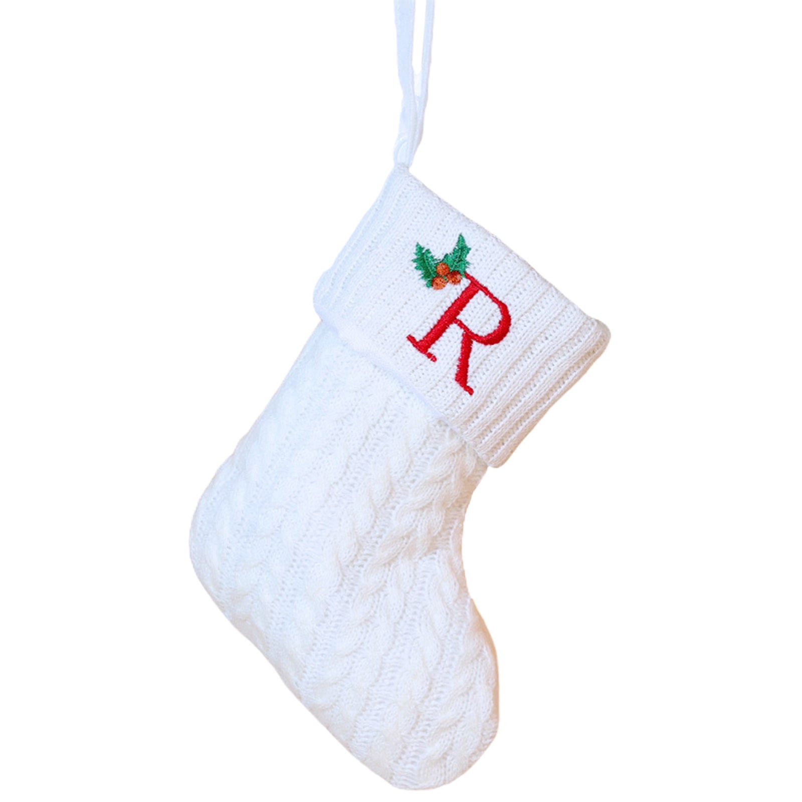 Harlier 8 Inch Mini Monogram Stocking, Red Christmas Initial Letter ...