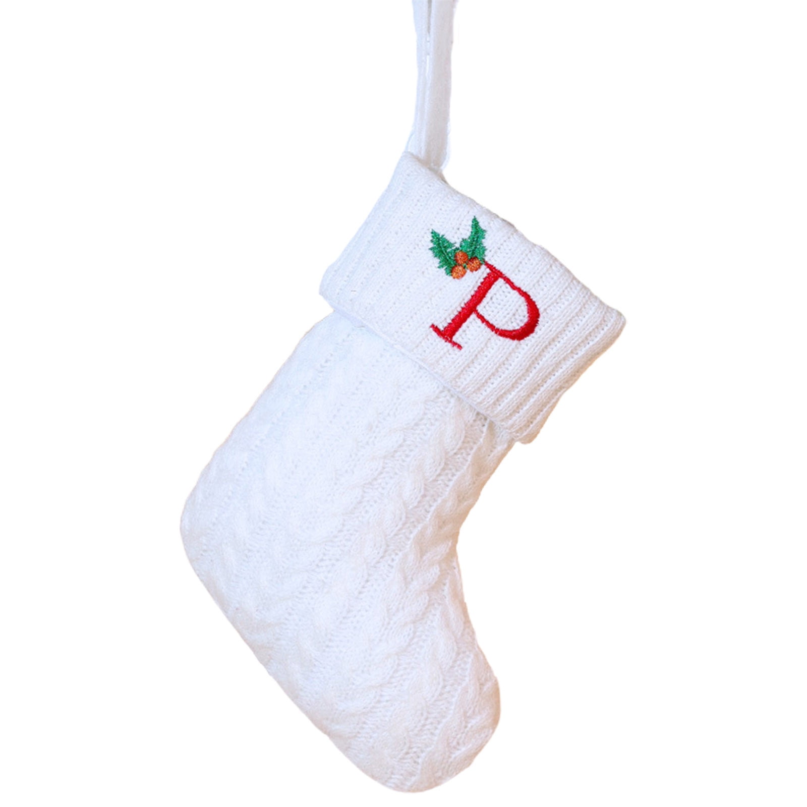 Harlier 8 Inch Mini Monogram Stocking, Red Christmas Initial Letter ...