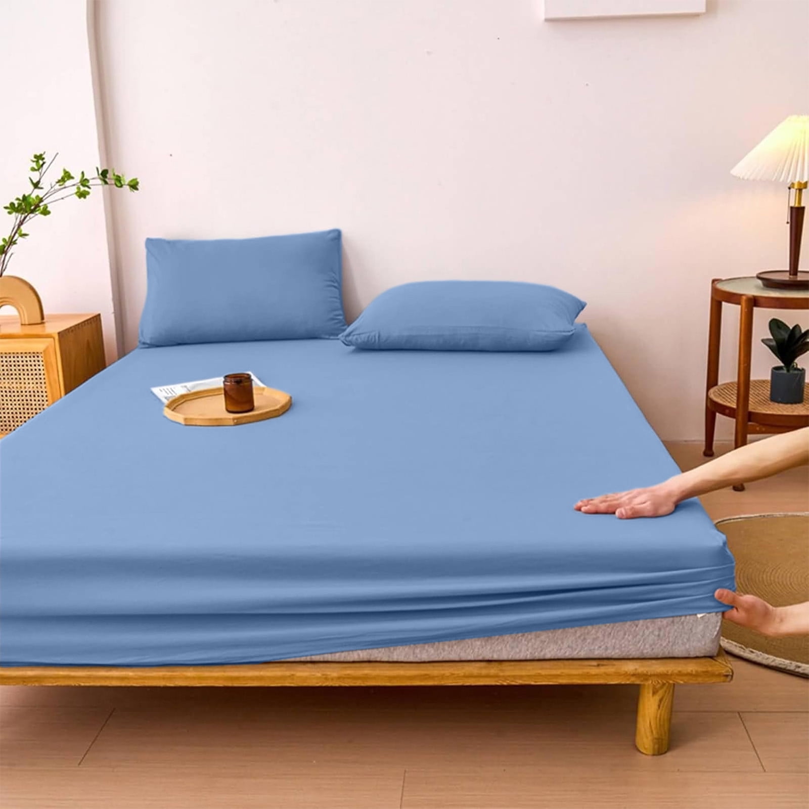 Harlier Bedding Twin Size Fitted Sheet Only, Twin Size Deep Pocket ...