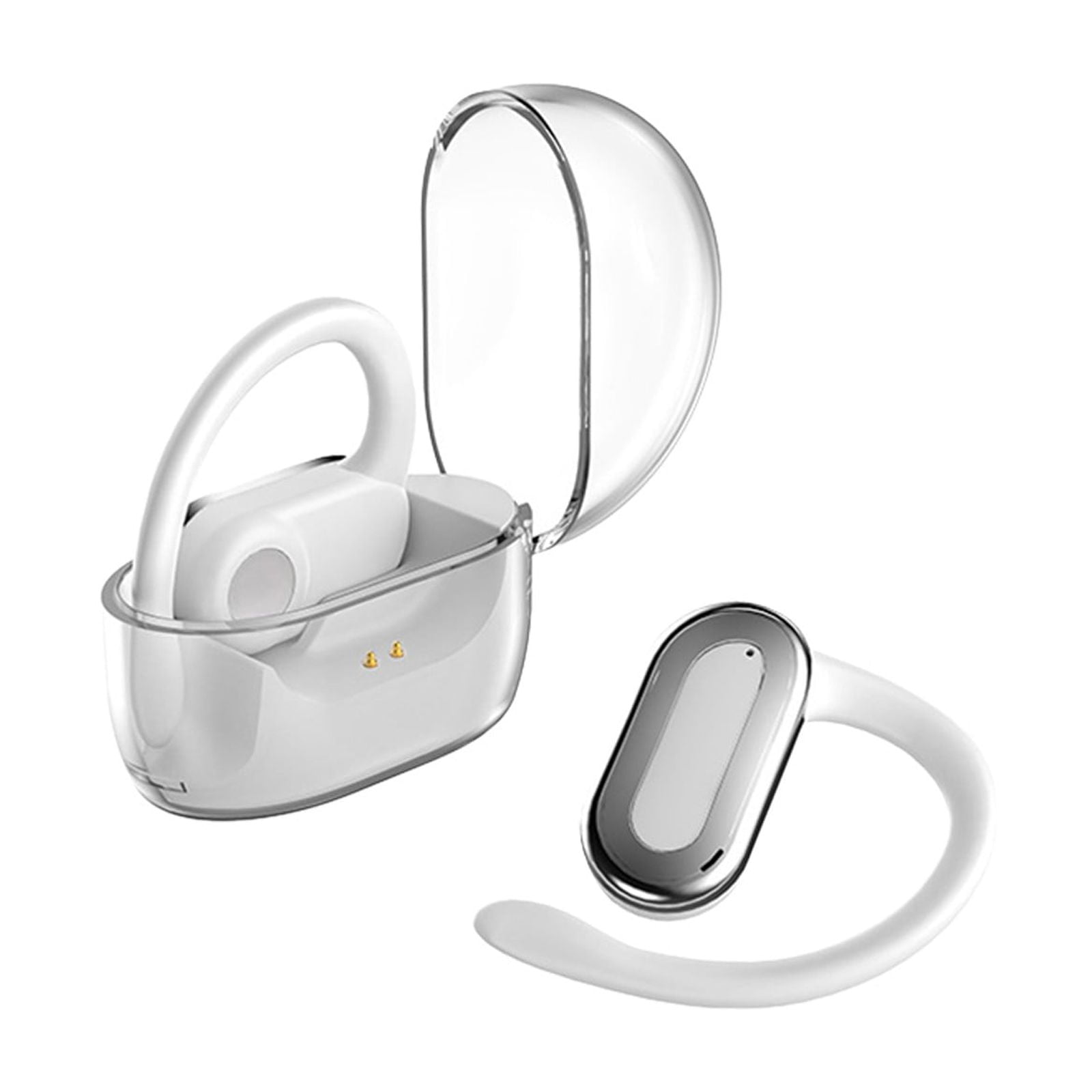 Harlier Bluetooth Headphones Wireless Earbuds 10 Hrs Playtime, Clear ...