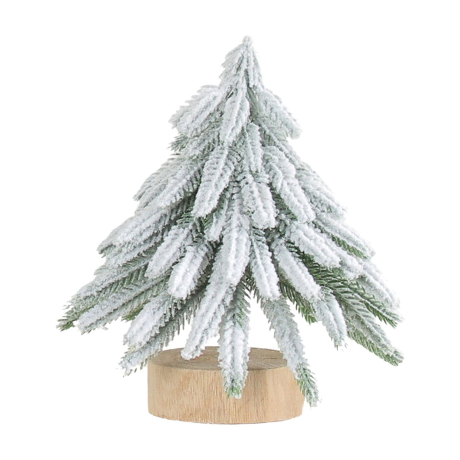 Harlier Christmas Tabletop Mini Trees, 7.5 Inch Flocked Christmas ...