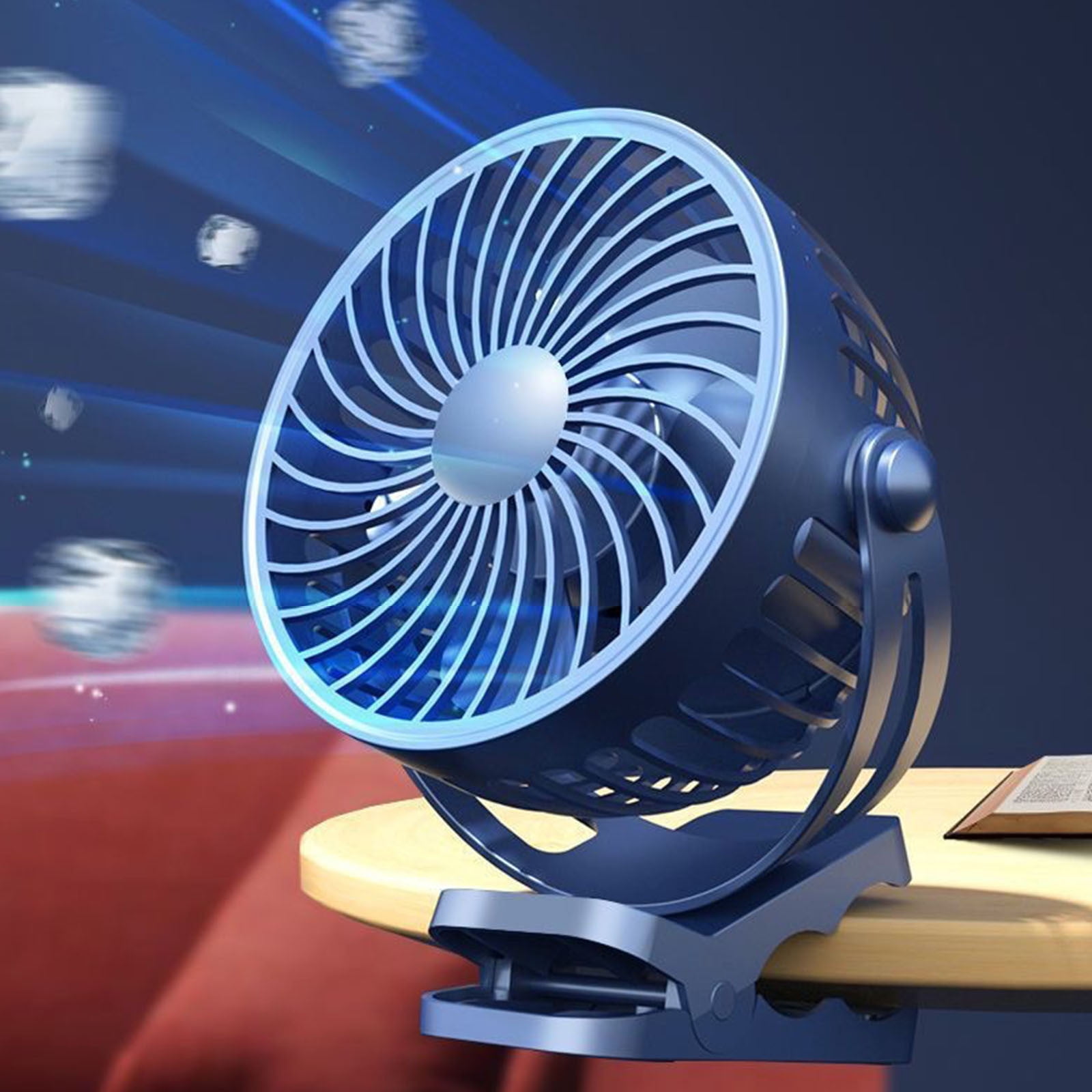 Harlier Clip on Fan, Rechargeable Portable Fan with 1000mAh Battery ...