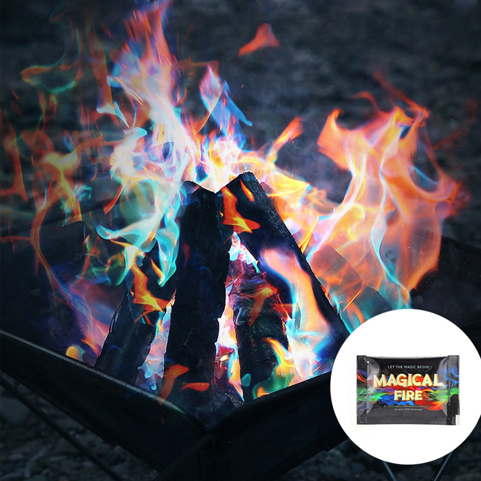 Harlier Colorful Flames Color Fire Packets Fire Pit for Campfire, Fire ...