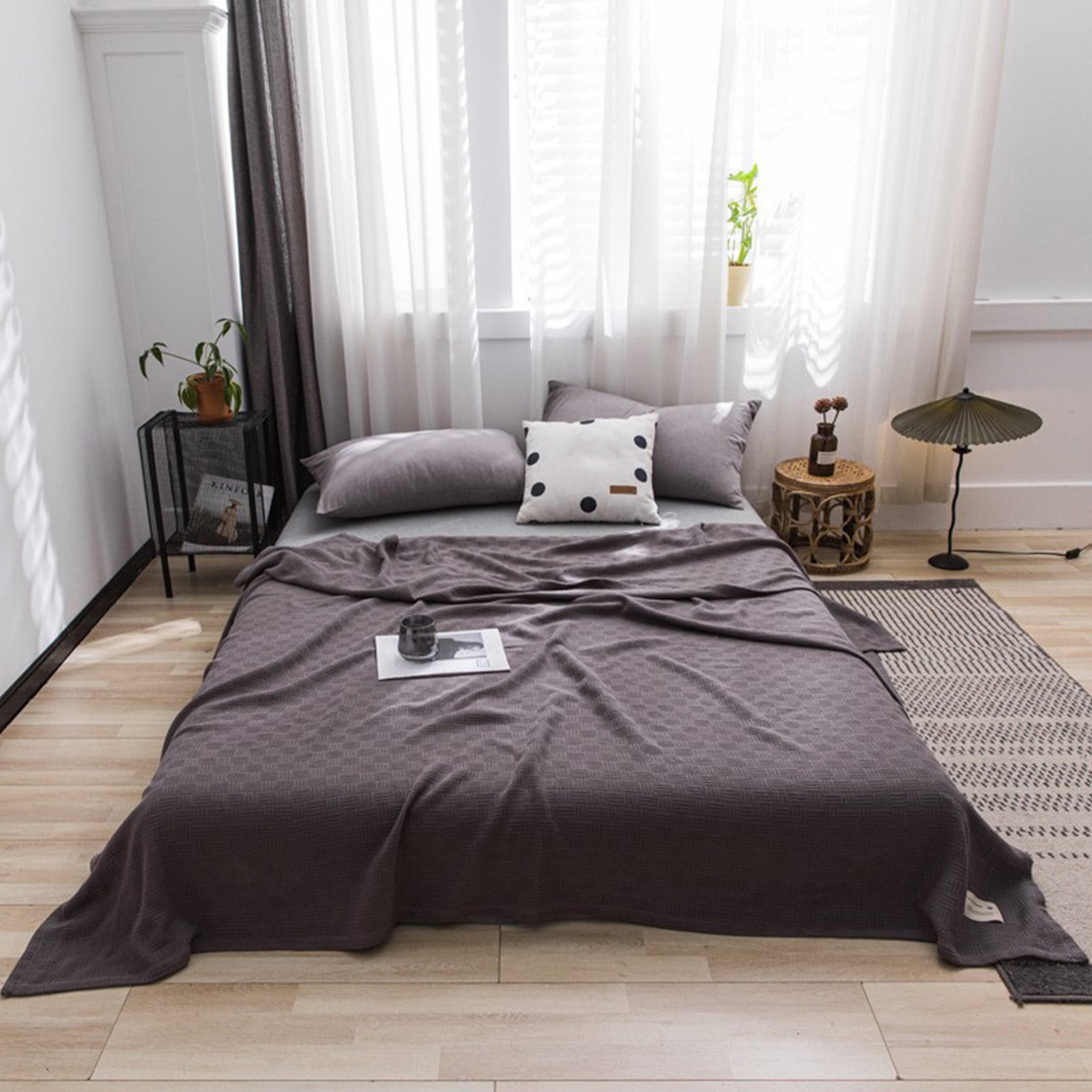 Harlier Cotton All-Season Blanket, Soft Breathable Blanket, Lightweight ...