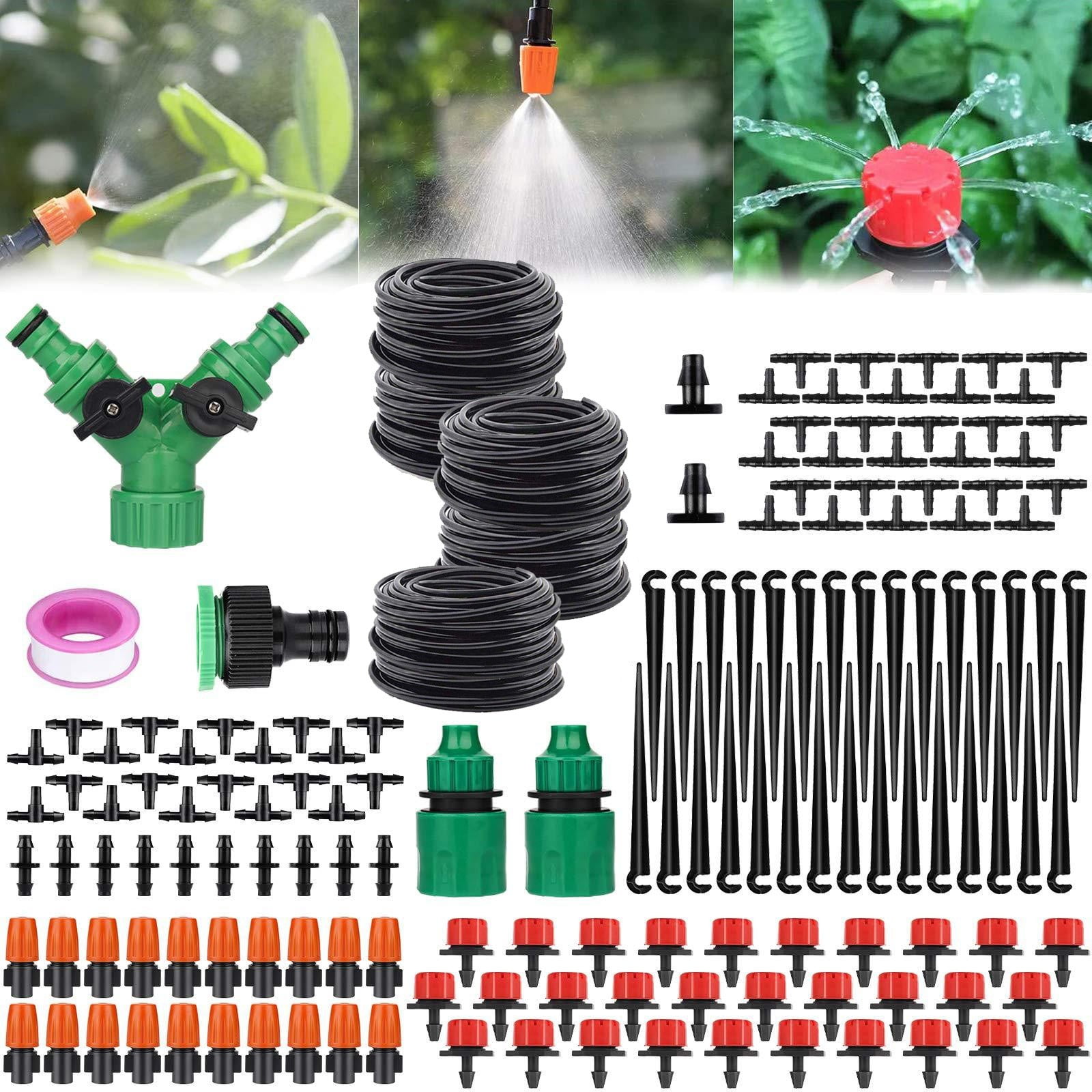 Harlier Drip Irrigation System, Irrigation System with 82.0FT/25M Drip Irrigation Hose, DIY ...