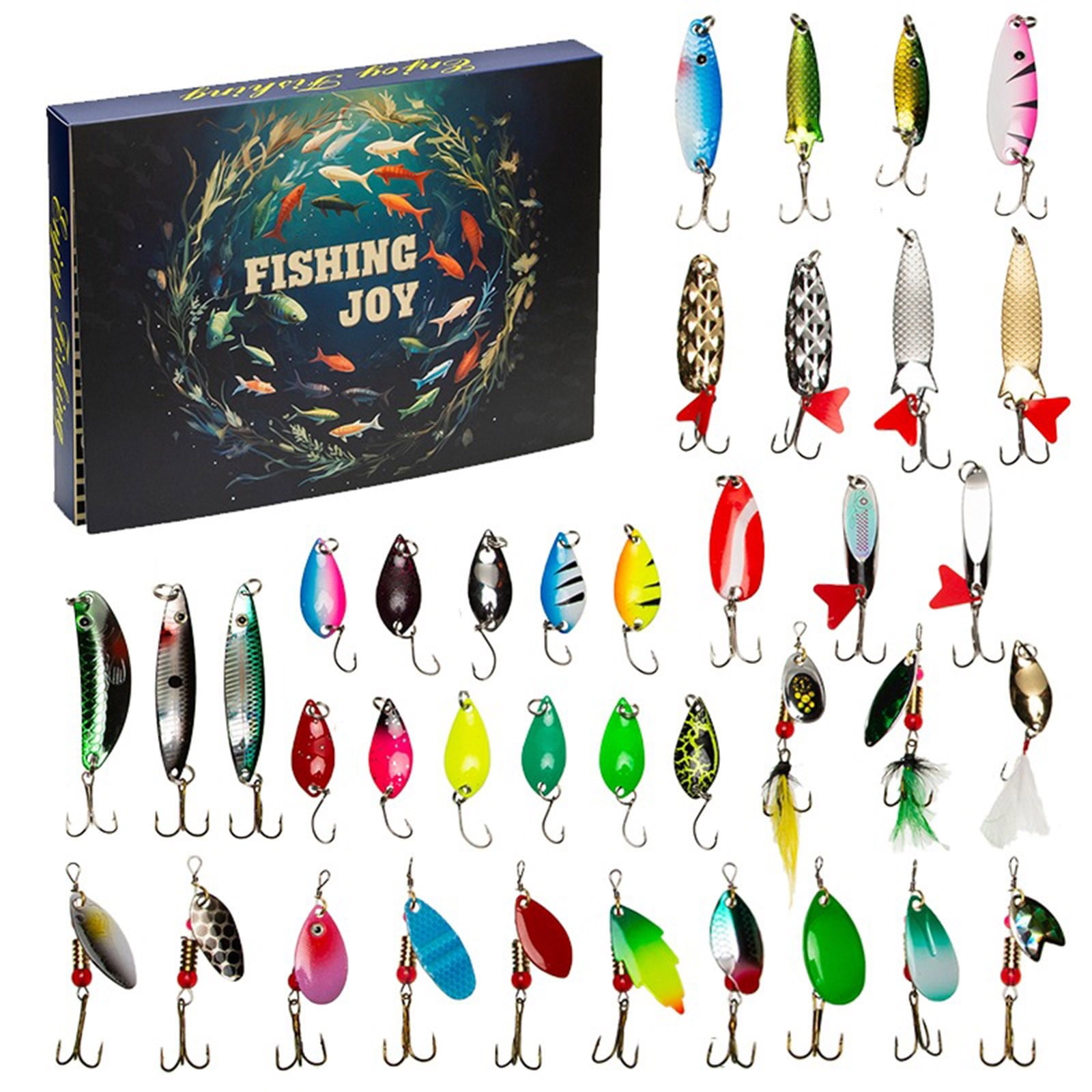 Harlier Fishing Advent Calendar, 2024 - 24 Day Fishing Lure Countdown ...