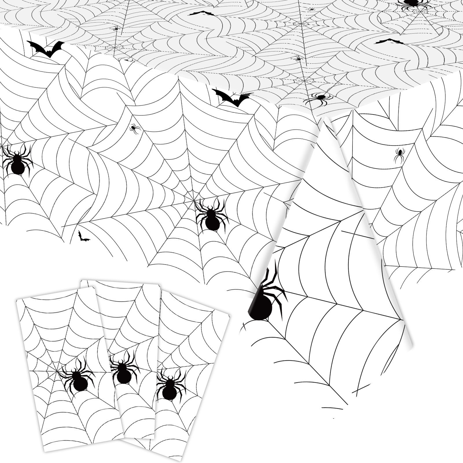 Harlier Halloween Tablecloth, Spider Web Tablecloth Halloween Party ...