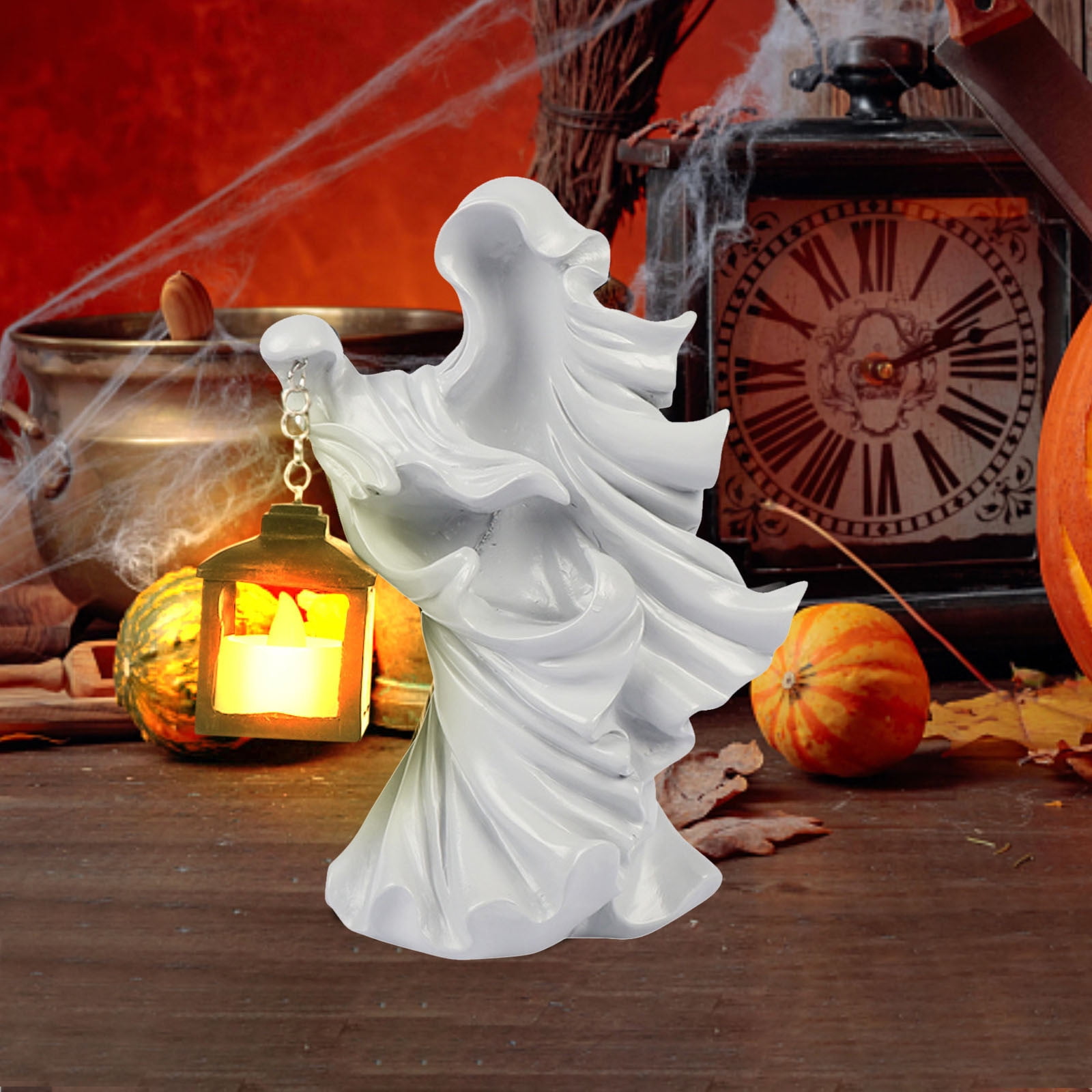 Harlier Hell Messenger Lantern Decoration, Witch Resin Sculpture Ghost ...