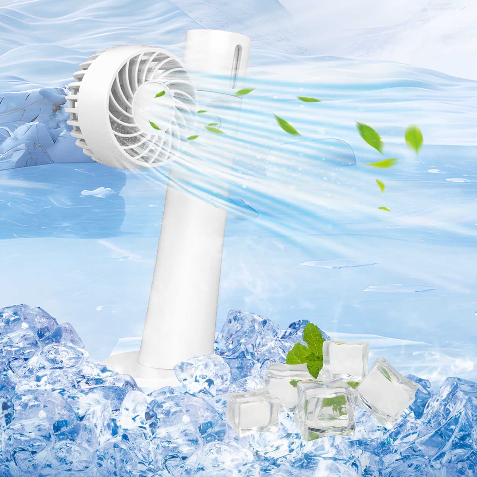 Harlier Misting Fan Portable, Handheld Personal Mister Fan, Small Fan ...