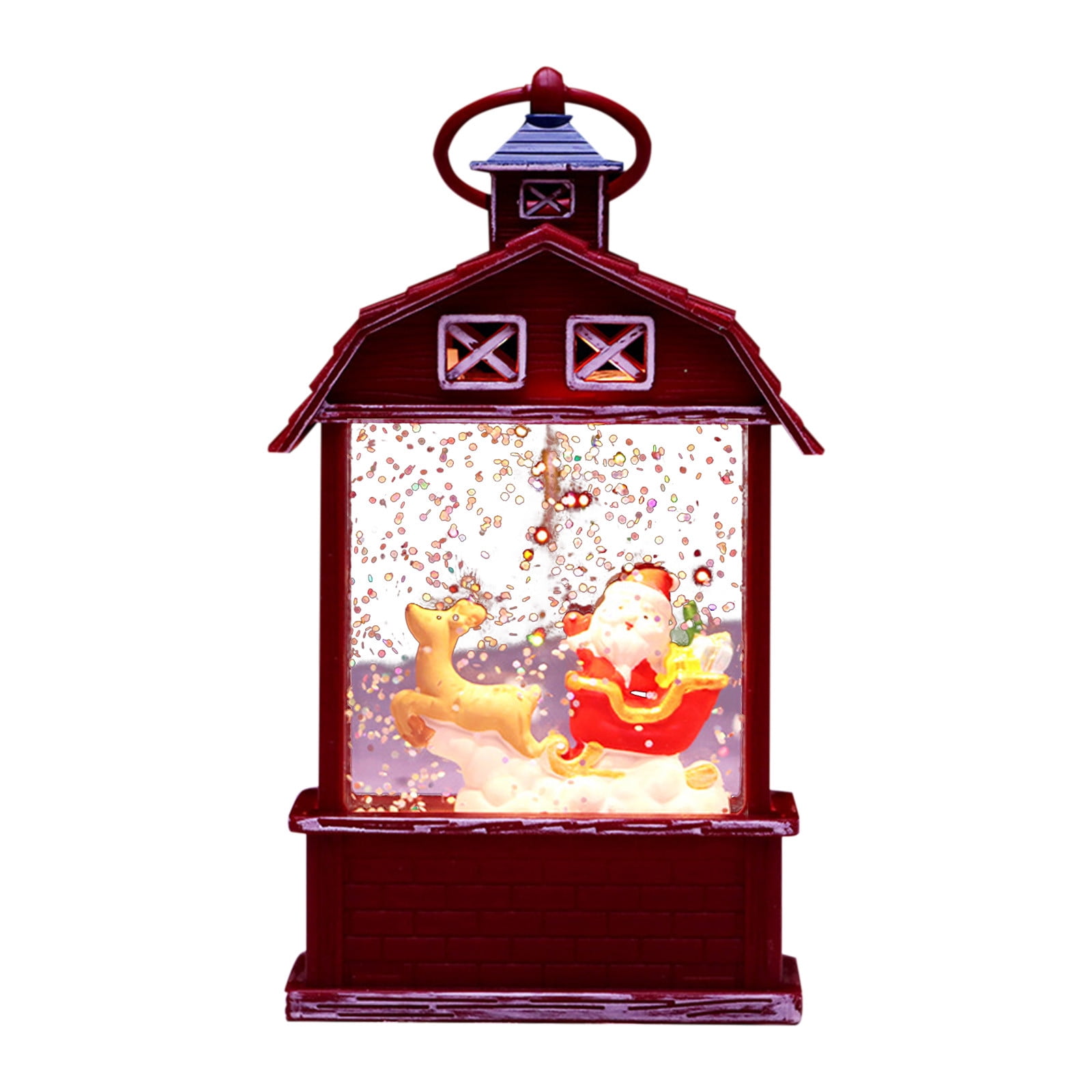 Harlier Musical Snow Globe Lantern with Timer, Lighted USB/Battery ...