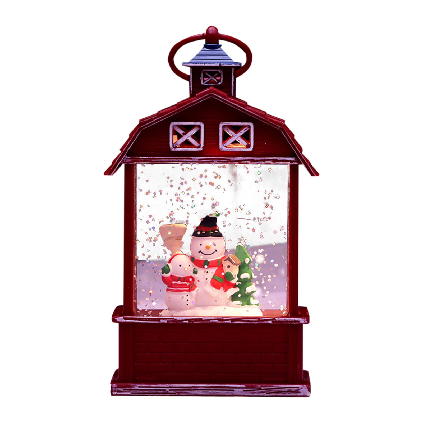 Harlier Musical Snow Globe Lantern with Timer, Lighted USB/Battery ...