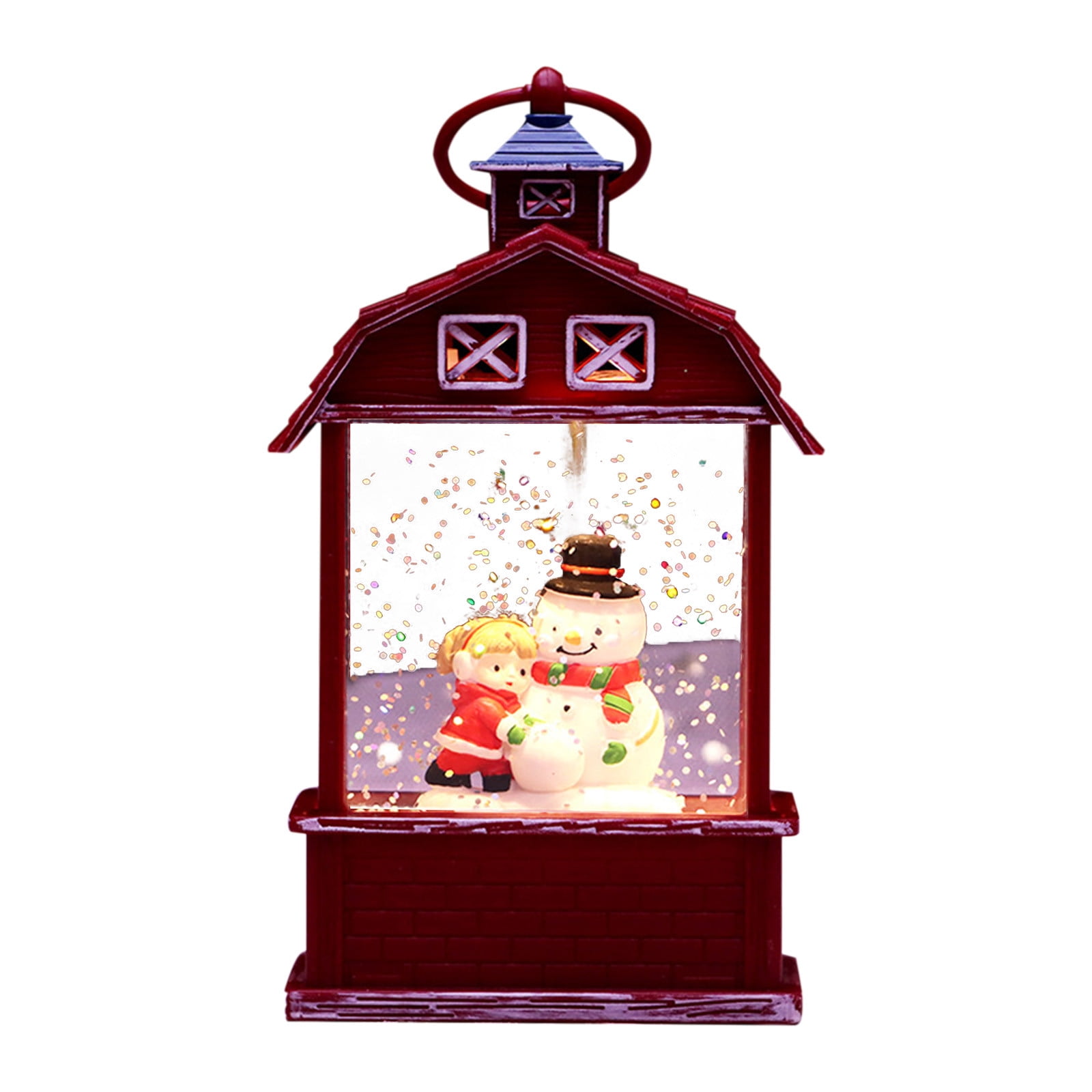 Harlier Musical Snow Globe Lantern with Timer, Lighted USB/Battery ...