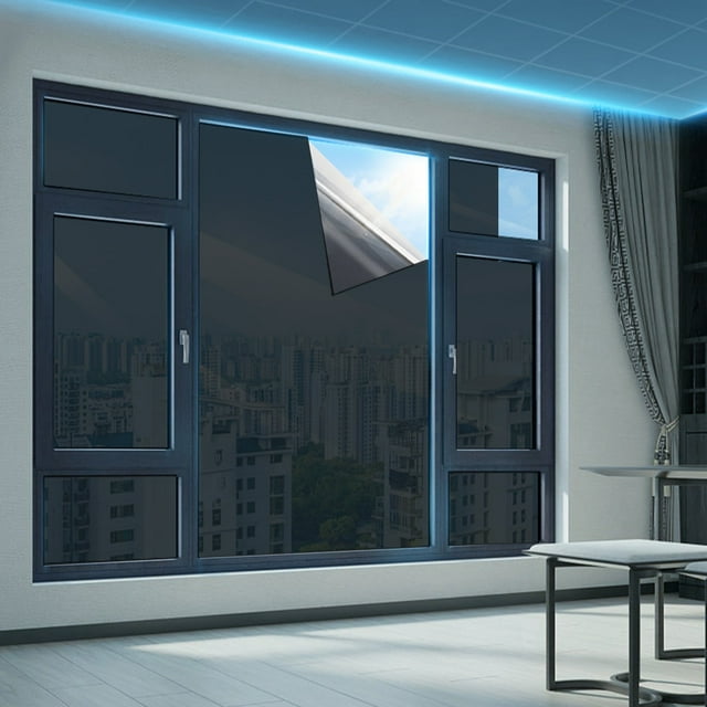 Harlier One Way Window Film Privacy Heat Blocker Window Tint Reflective Mirror Window Tinting