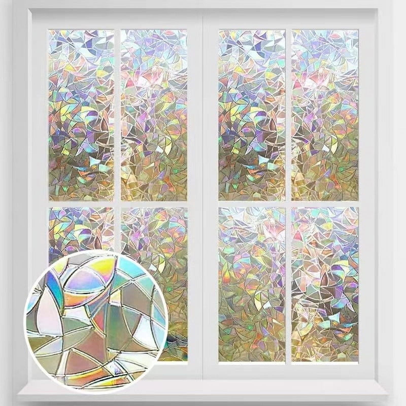 Harlier Rainbow Window Privacy Film Decorative, Stained Glass Window ...
