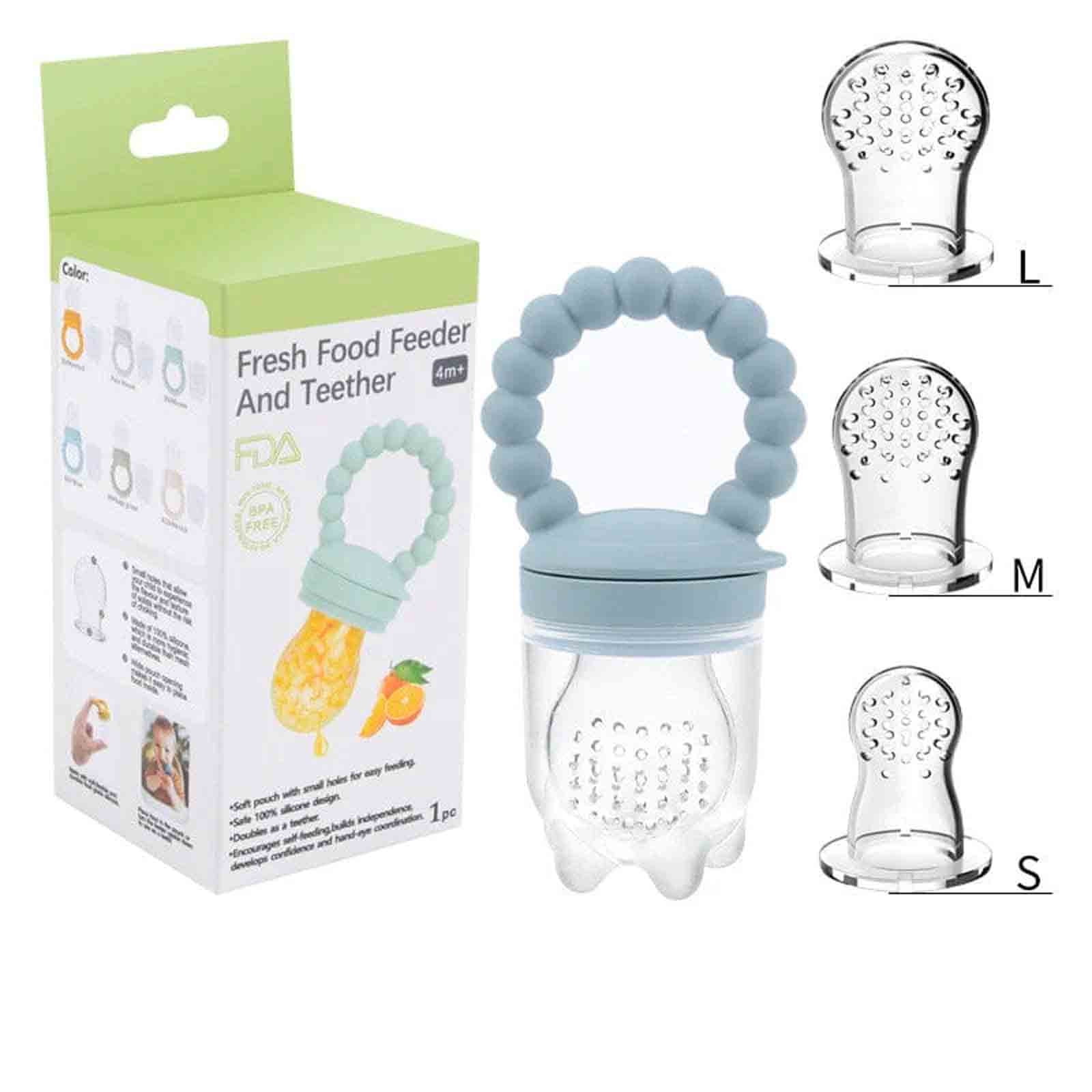 Harlier Silicone Baby Fresh Fruit Feeder with 3 Different Size Silicone ...