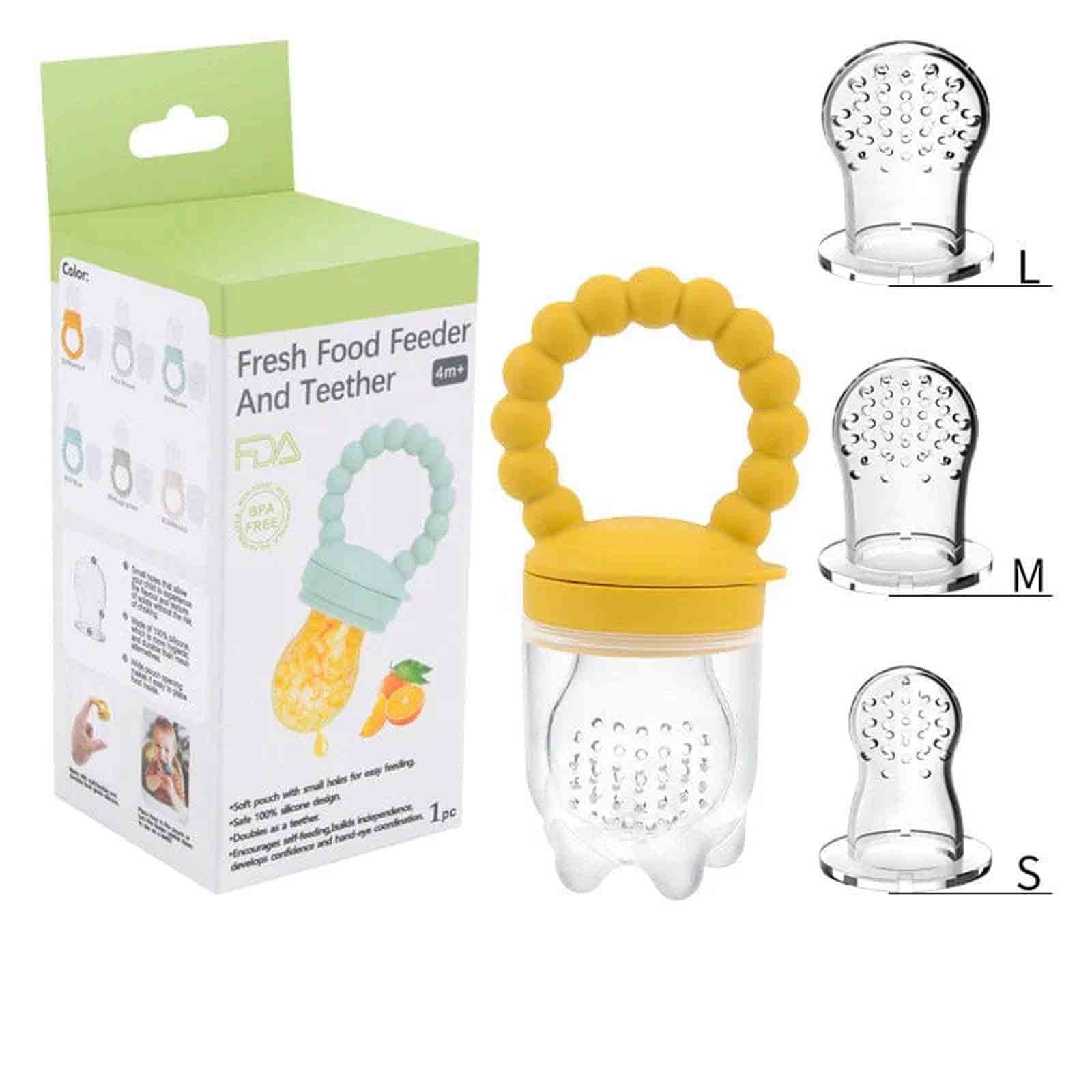 Harlier Silicone Baby Fresh Fruit Feeder with 3 Different Size Silicone ...