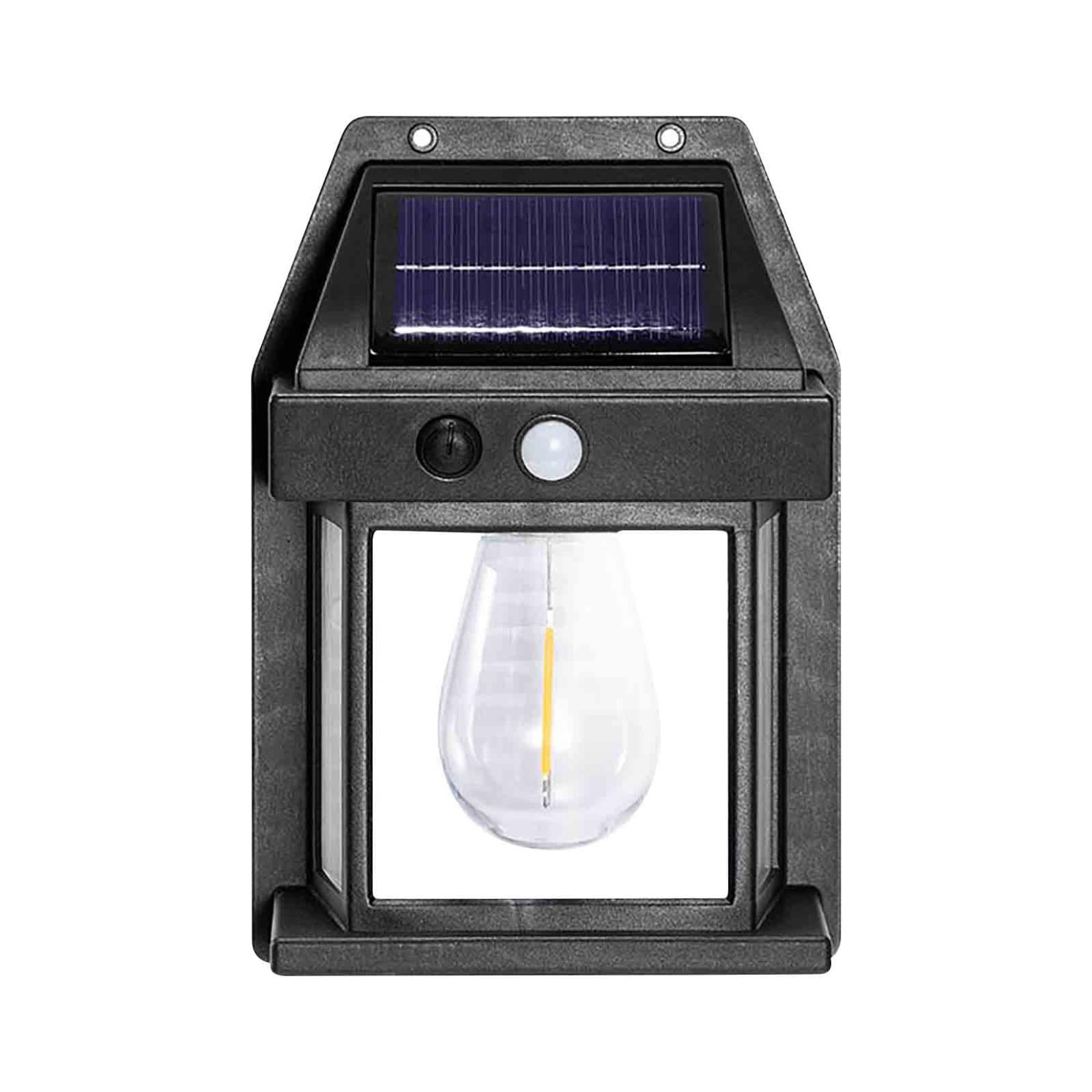 Harlier Solar Powered Wall Lanterns Outdoor, Dusk to Dawn Motion Sensor ...