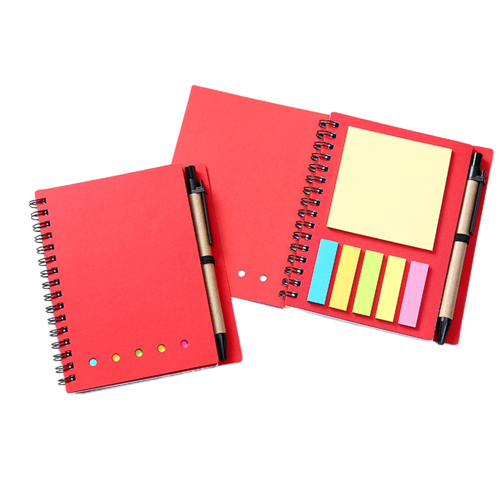 Harlier Spiral Notebook, Pads Lined Notepad with Pen in Holder, Sticky ...