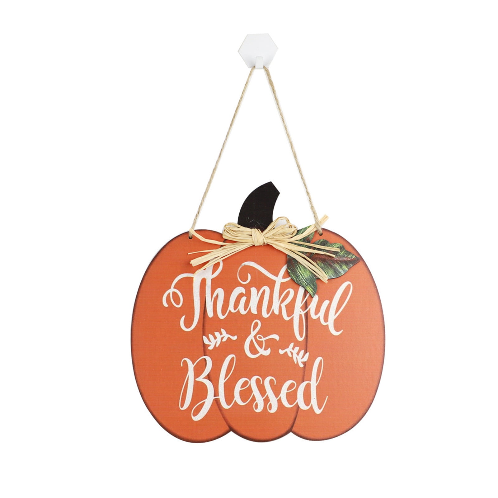 Harlier Thanksgiving Wood Pumpkin Sign Hanging, Thanksgiving Wooden ...