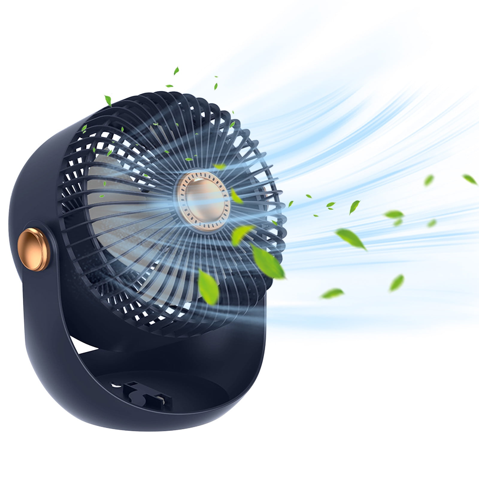 Harlier USB Desk Fan Small Quiet, 3 Speeds Mini Personal Portable Fan ...