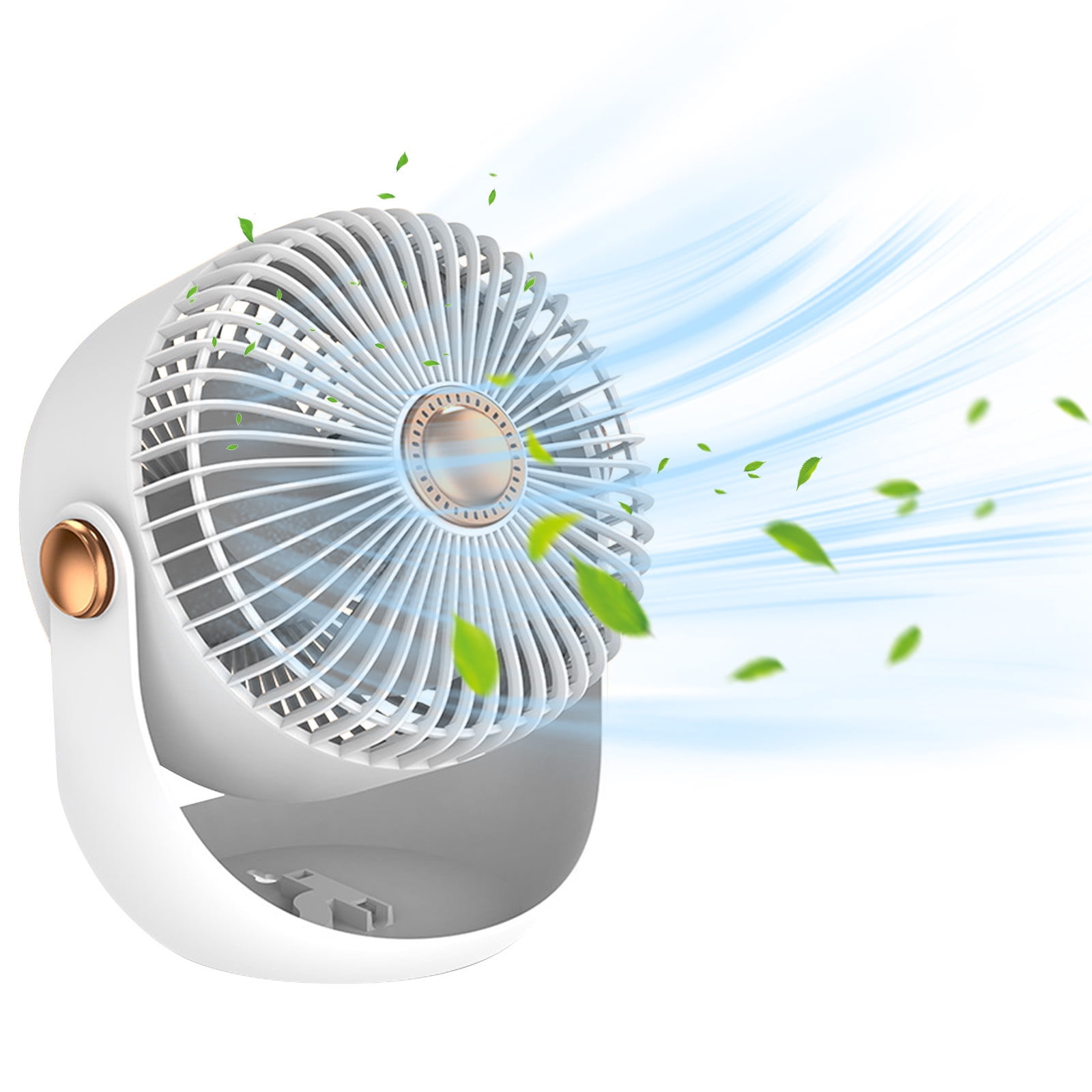 Harlier USB Desk Fan Small Quiet, 3 Speeds Mini Personal Portable Fan ...