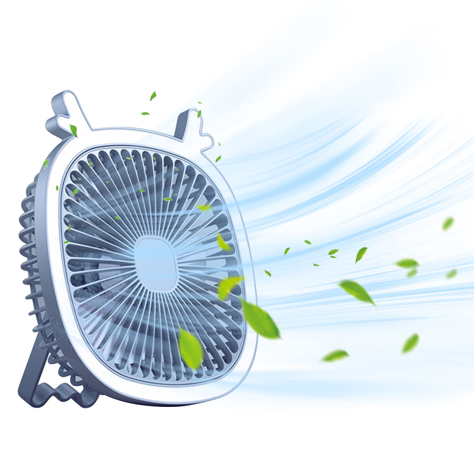 Harlier USB Table Fan Small, Rechargeable Battery Operated Desk Fan ...