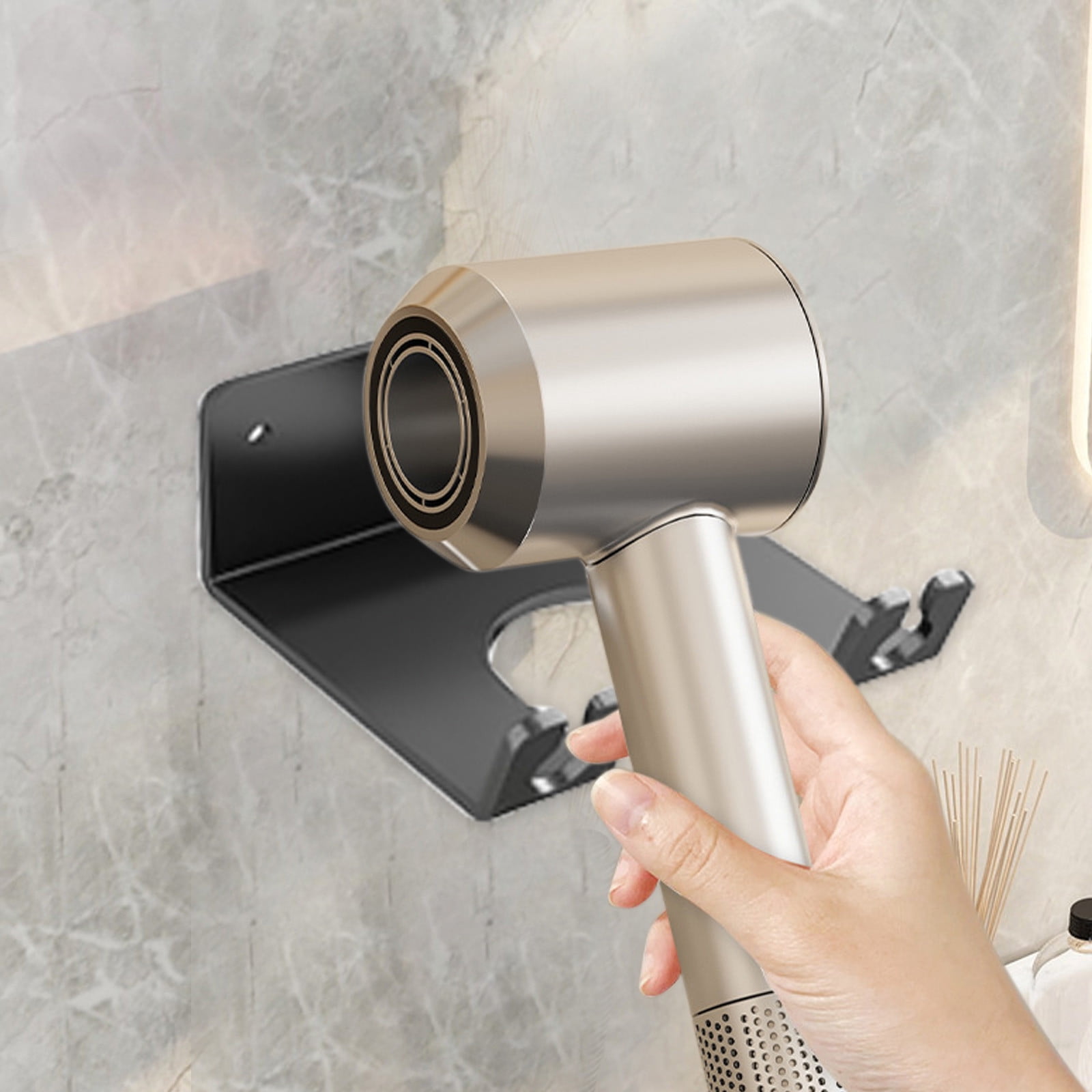Harlier Universal Hair Dryer Holder, Blow Dryer Hanger Wall Mount for ...