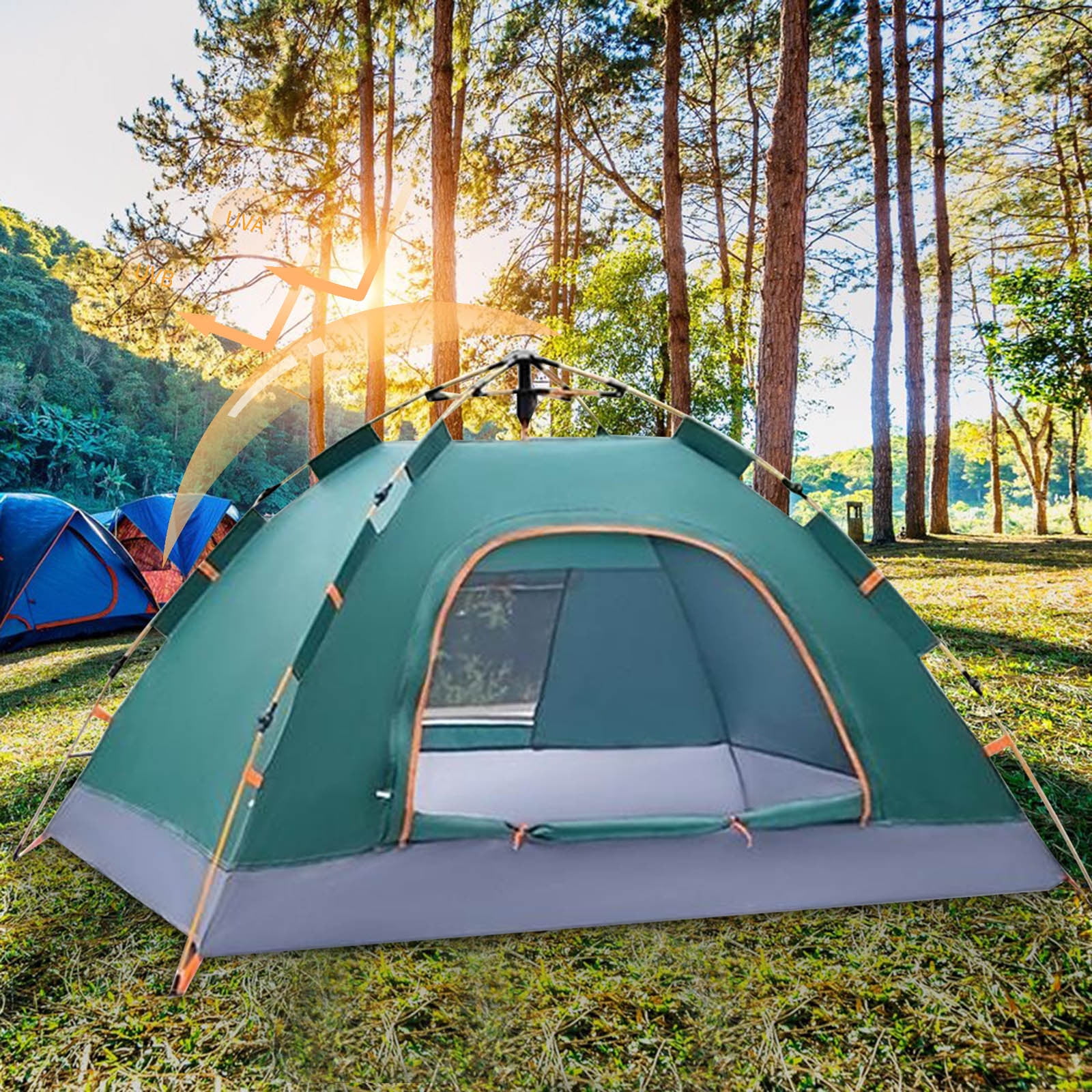 Harlier Waterproof Instant Tent 2/3 Person Pop Up Camping Tent, Quick ...