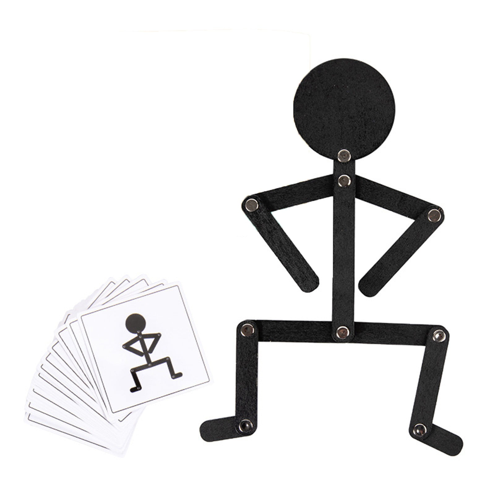 Harlier Wooden Human Body Puzzle with 24 Body Action Cards, Montessori ...