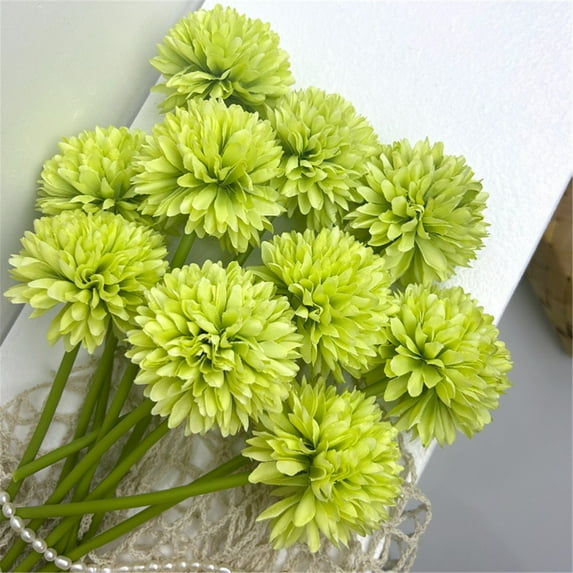 Harlik 10 Pcs Dandelion Artificial Flowers Plants Bouquet Plastic ...
