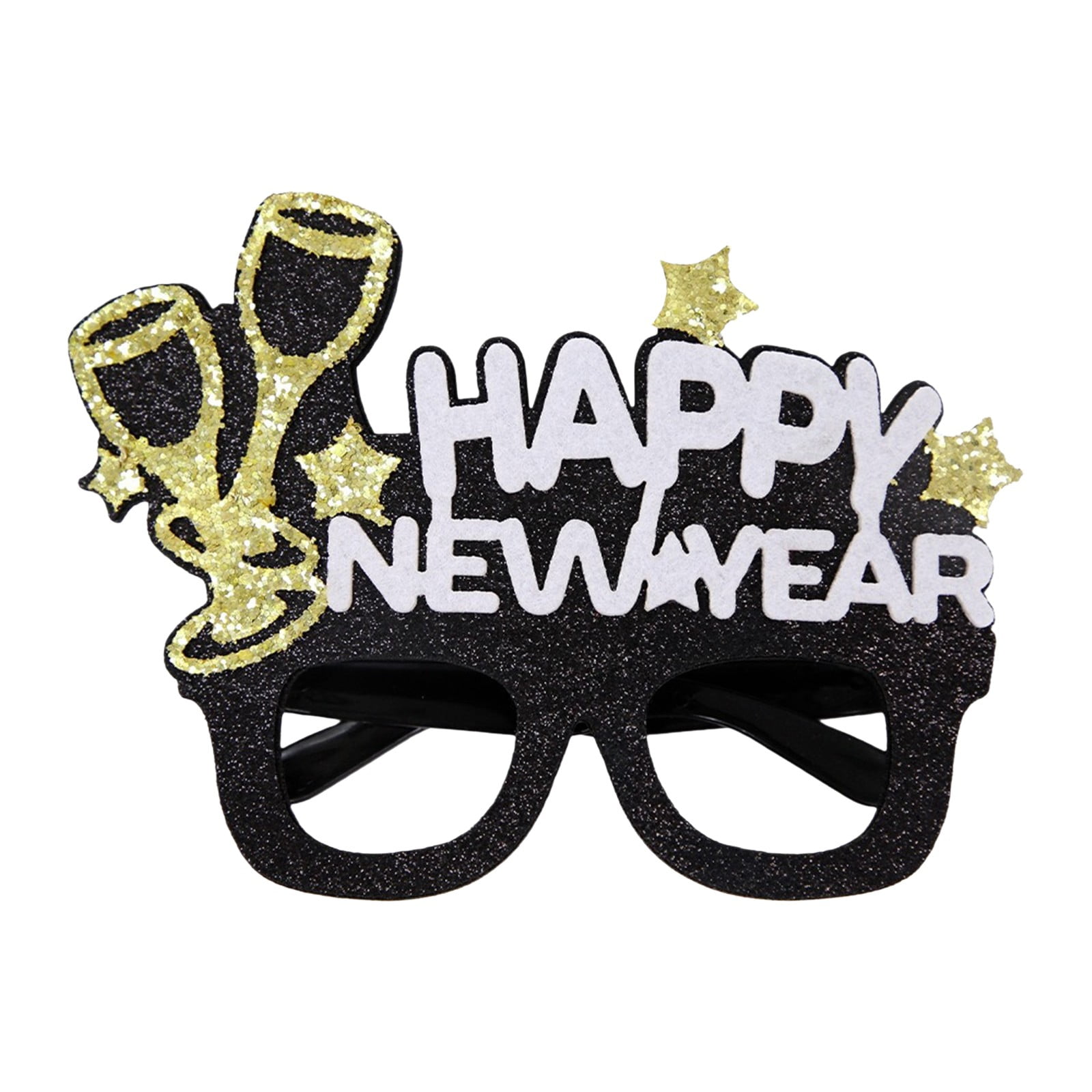 Harlik 2026 New Year Glitter Glasses, Holiday Party Eyewear Frames with ...