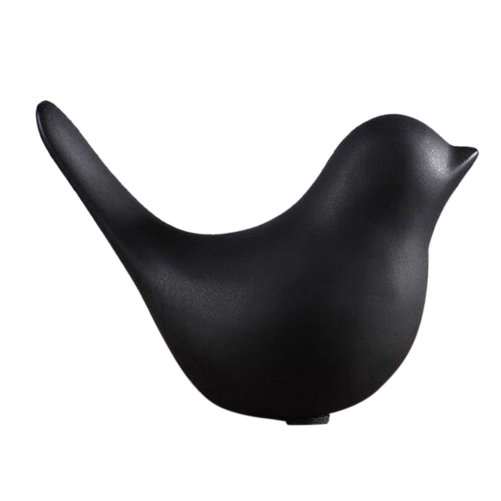 Harlik Black & White Ceramic Bird Statue - Contemporary Home Office ...