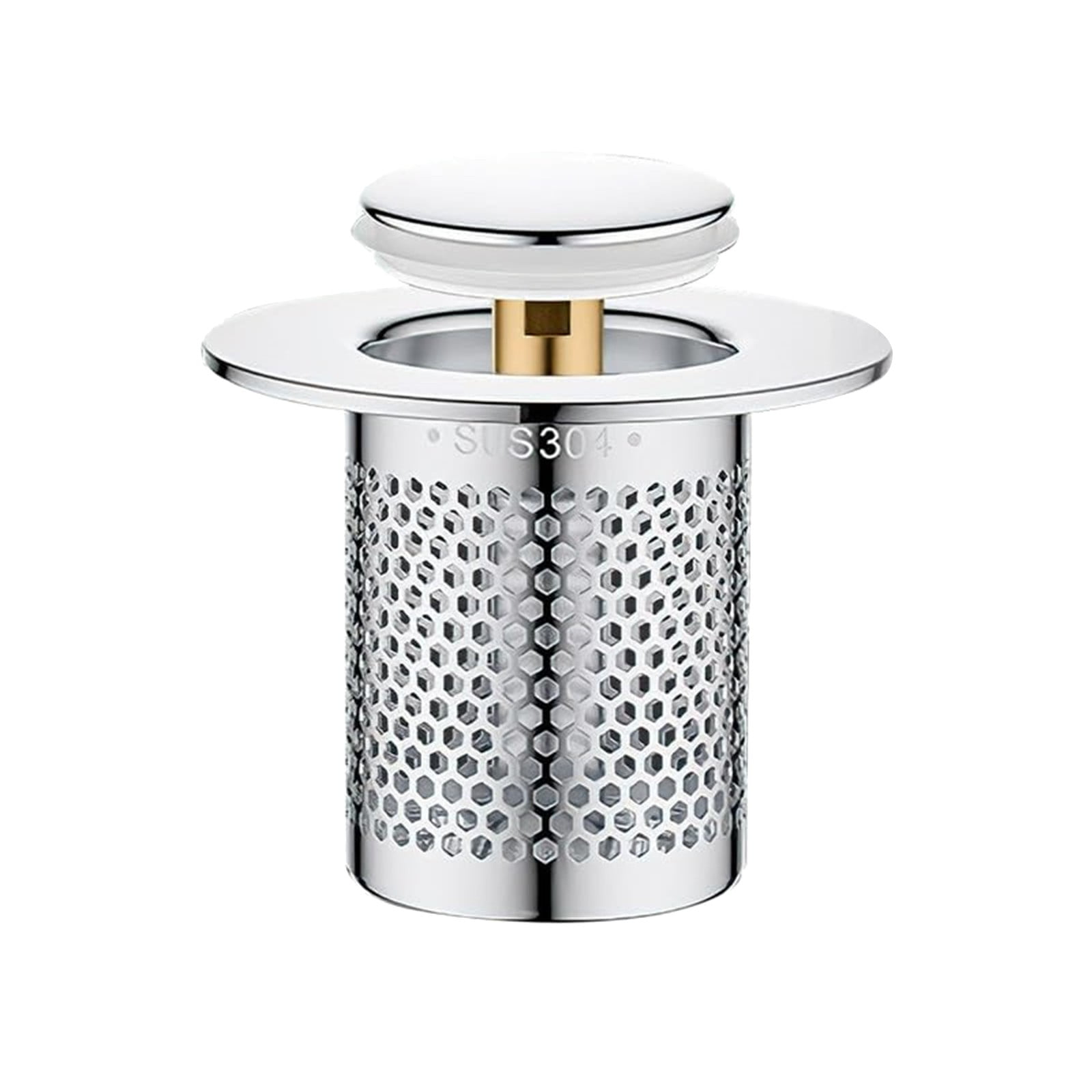 Harlik Sink Drain Stopper - Adjustable Rubber Plug for Bathroom - Drain ...