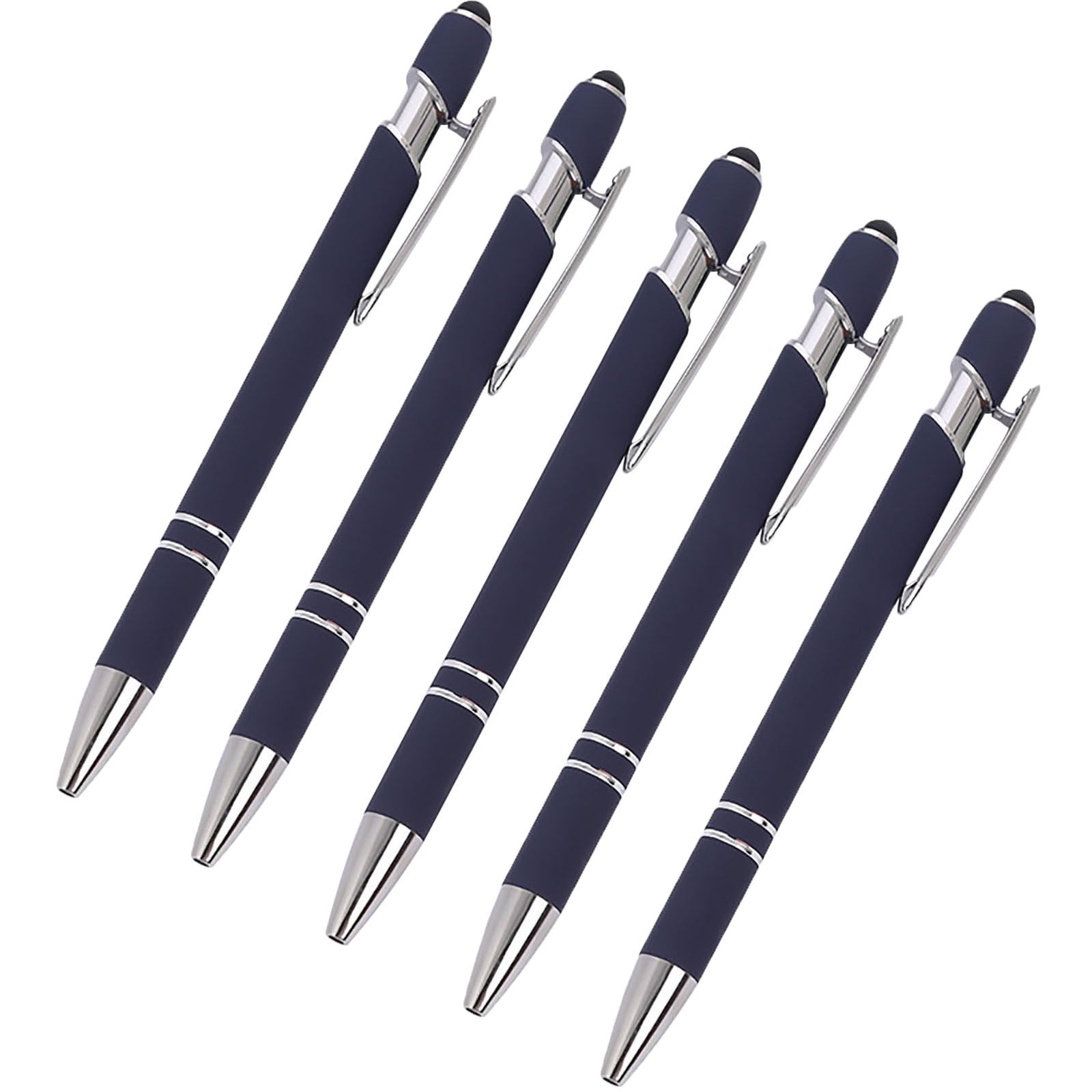 Harliver 5 Pack Ballpoint Pen 2-in-1 Stylus Retractable Ballpoint Pen ...