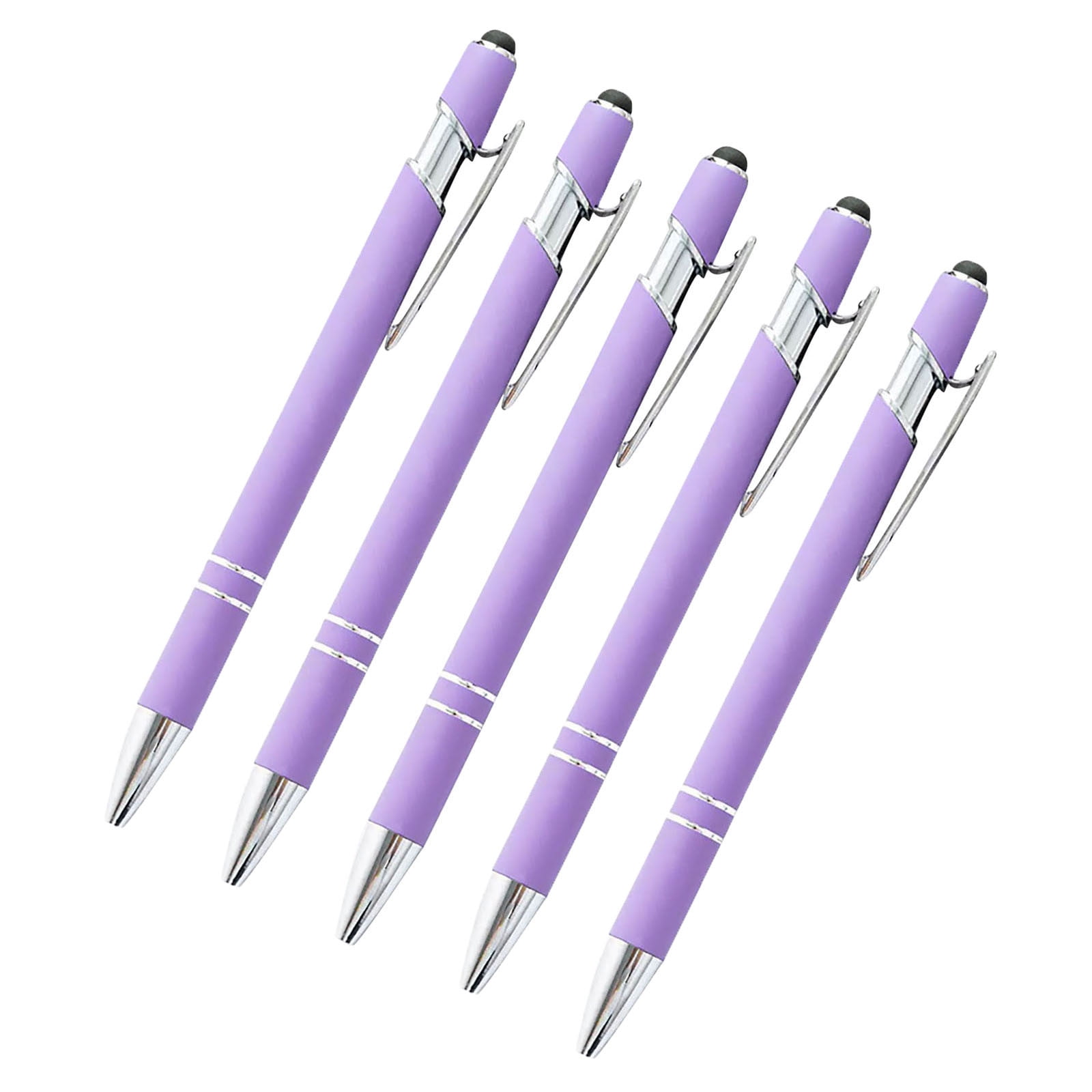 Harliver 5 Pack Ballpoint Pen 2-in-1 Stylus Retractable Ballpoint Pen ...