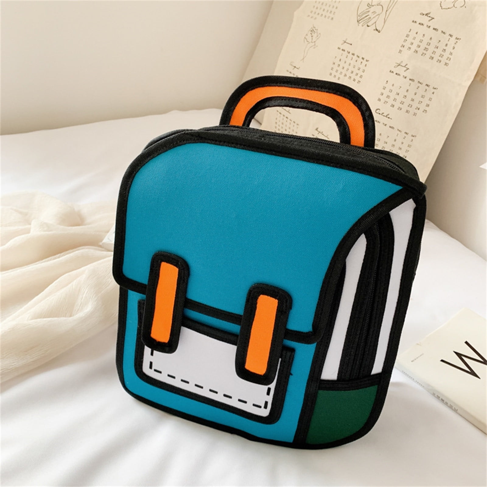 Harliver Backpack Cute Cartoon 3D Jump Style 2D Drawing from Comic ...