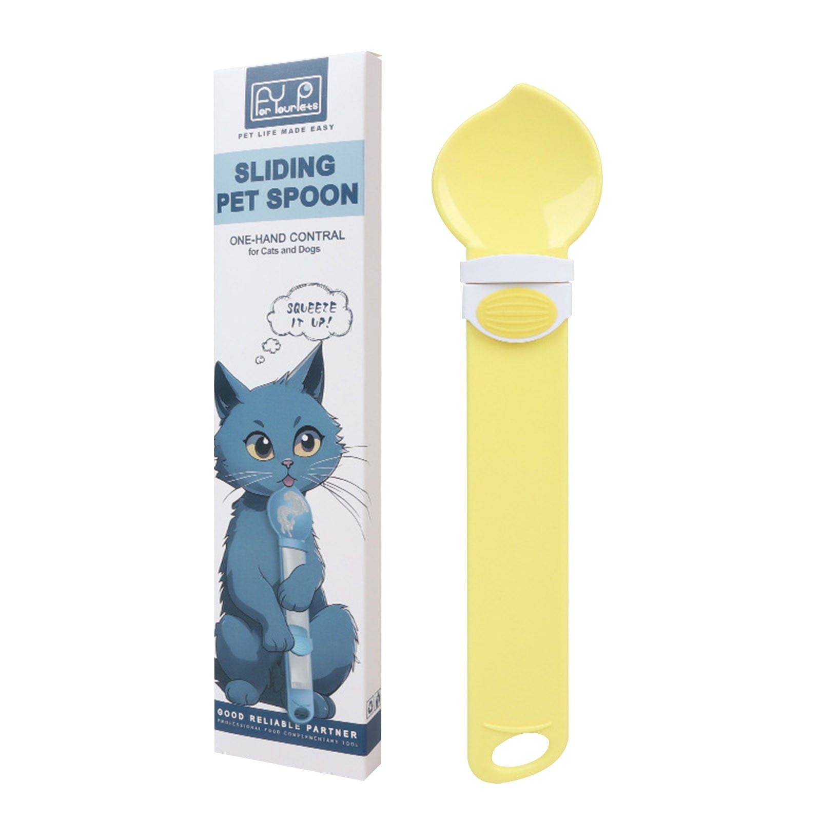 Harliver Cat Treat Spoon Squeeze, Cat Strip Feeder Spoon, Washable ...