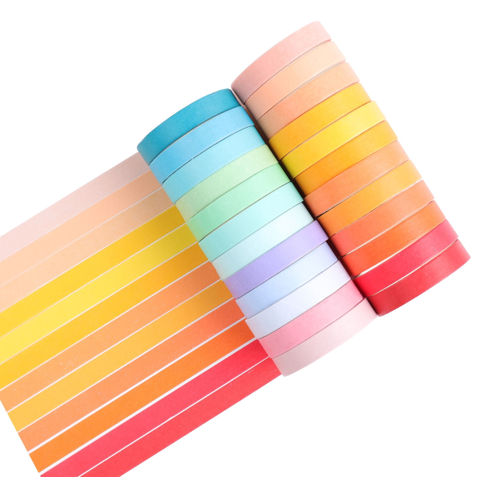 Harliver Colored Masking Tape Rolls, 0.3inch Wide Craft Tape Color ...