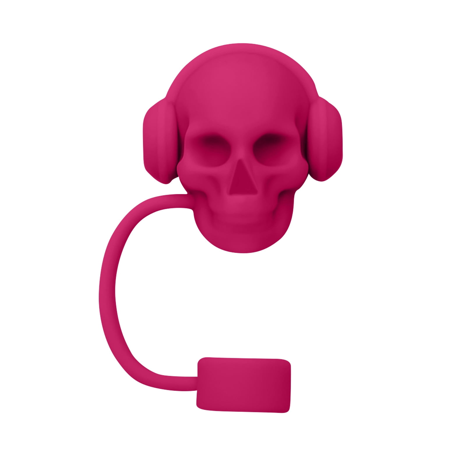 Harliver Cute Skull Straw Toppers, Well Made Skull Shape Silicone Straw ...