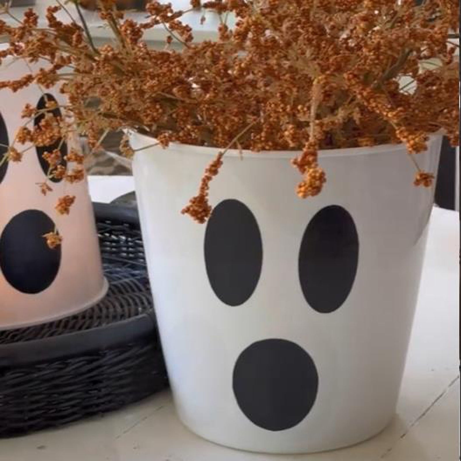 Harliver Halloween Adhesive Ghost Face Sticker Cute Ghost Face
